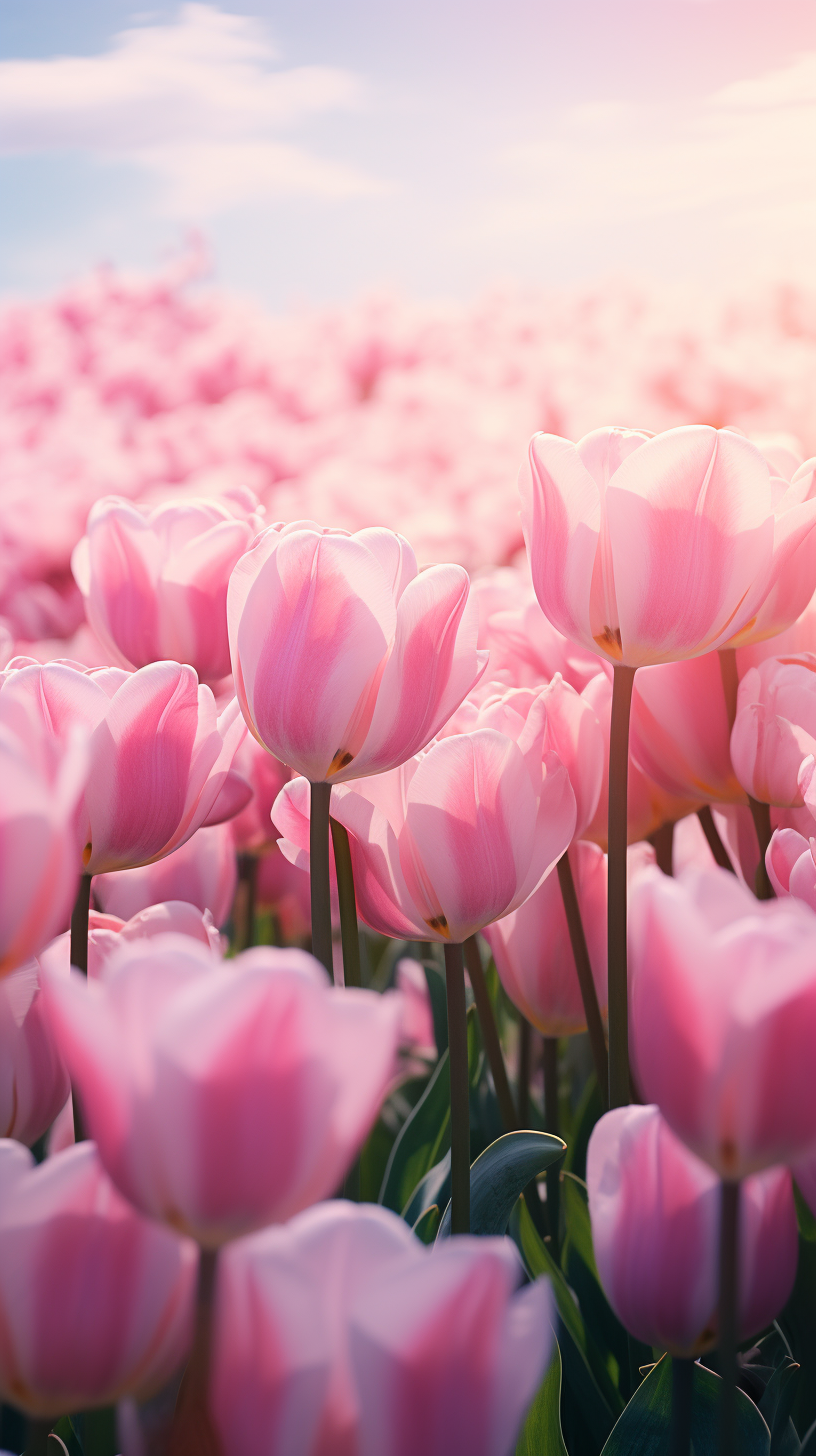 Dawnlit Pink Tulip Serenity Photo on Lummi