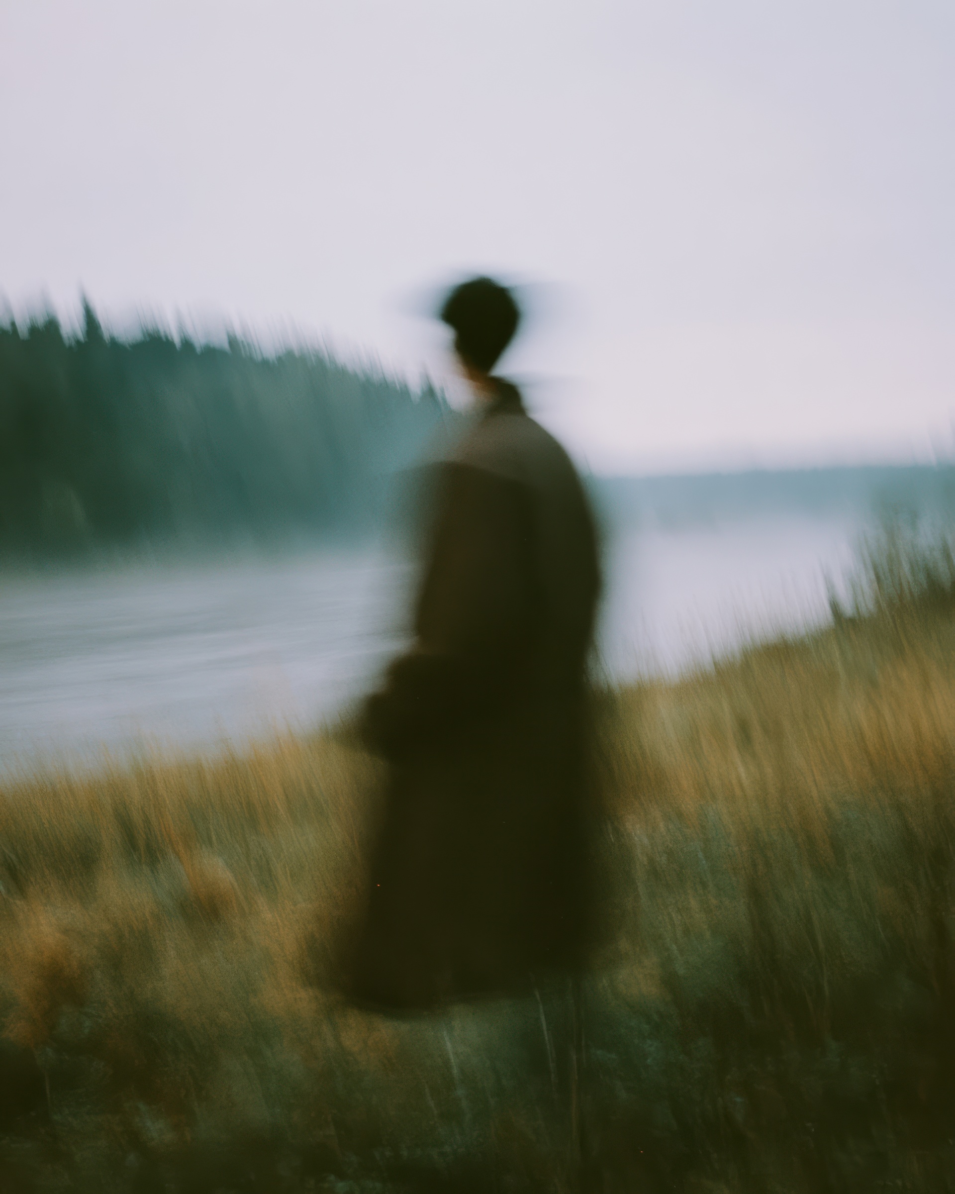 Blurred Figure in Nature Photo on Lummi