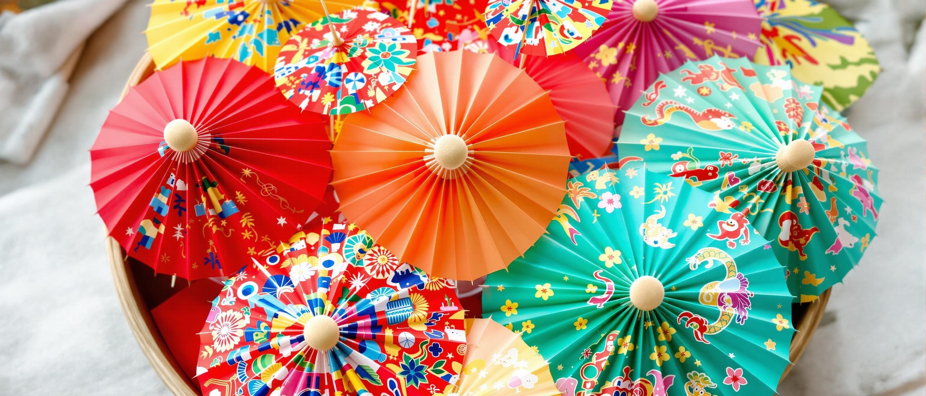 Colorful Paper Parasols Photo on Lummi
