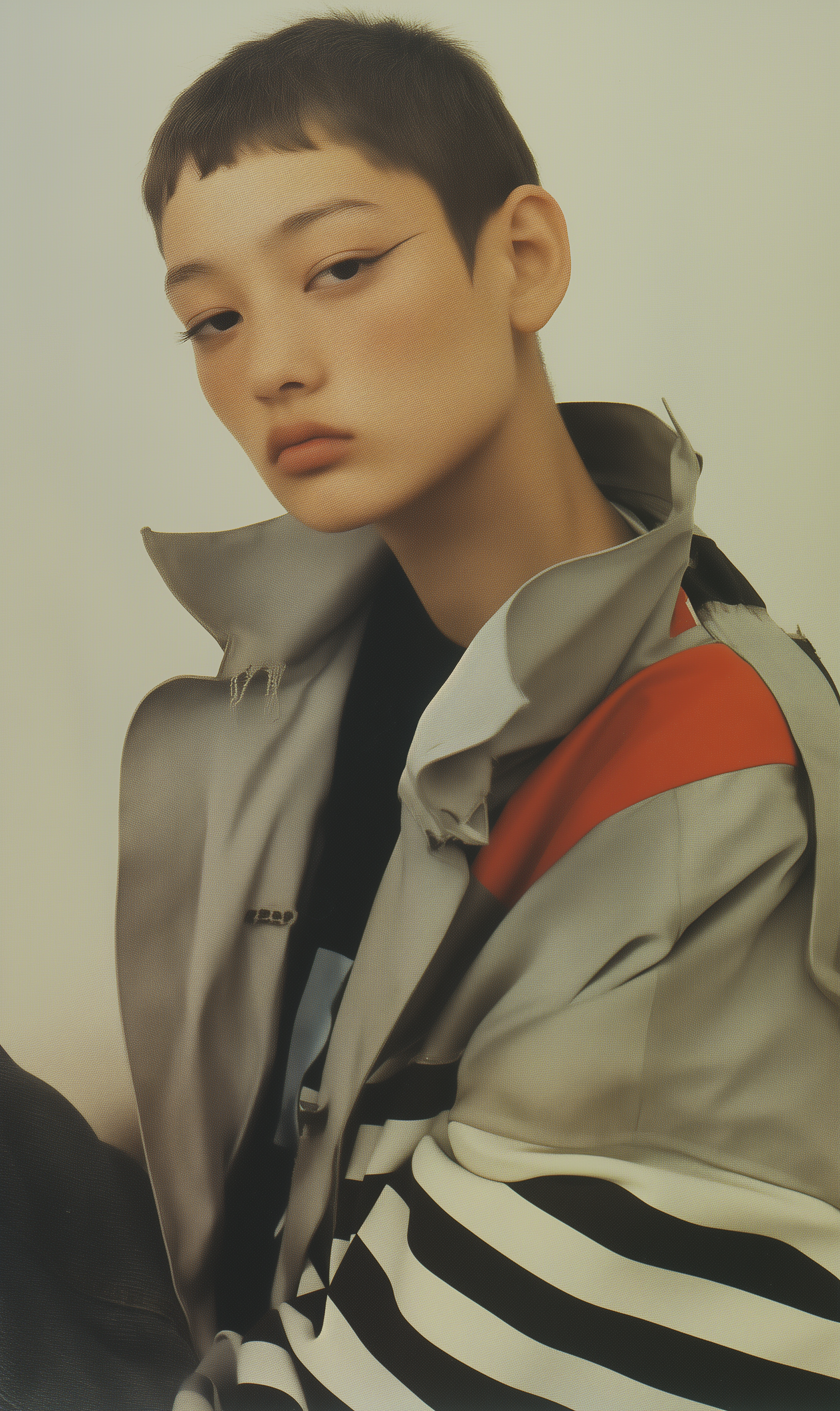 Fashion Portrait with Multi-Colored Jacket Photo on Lummi