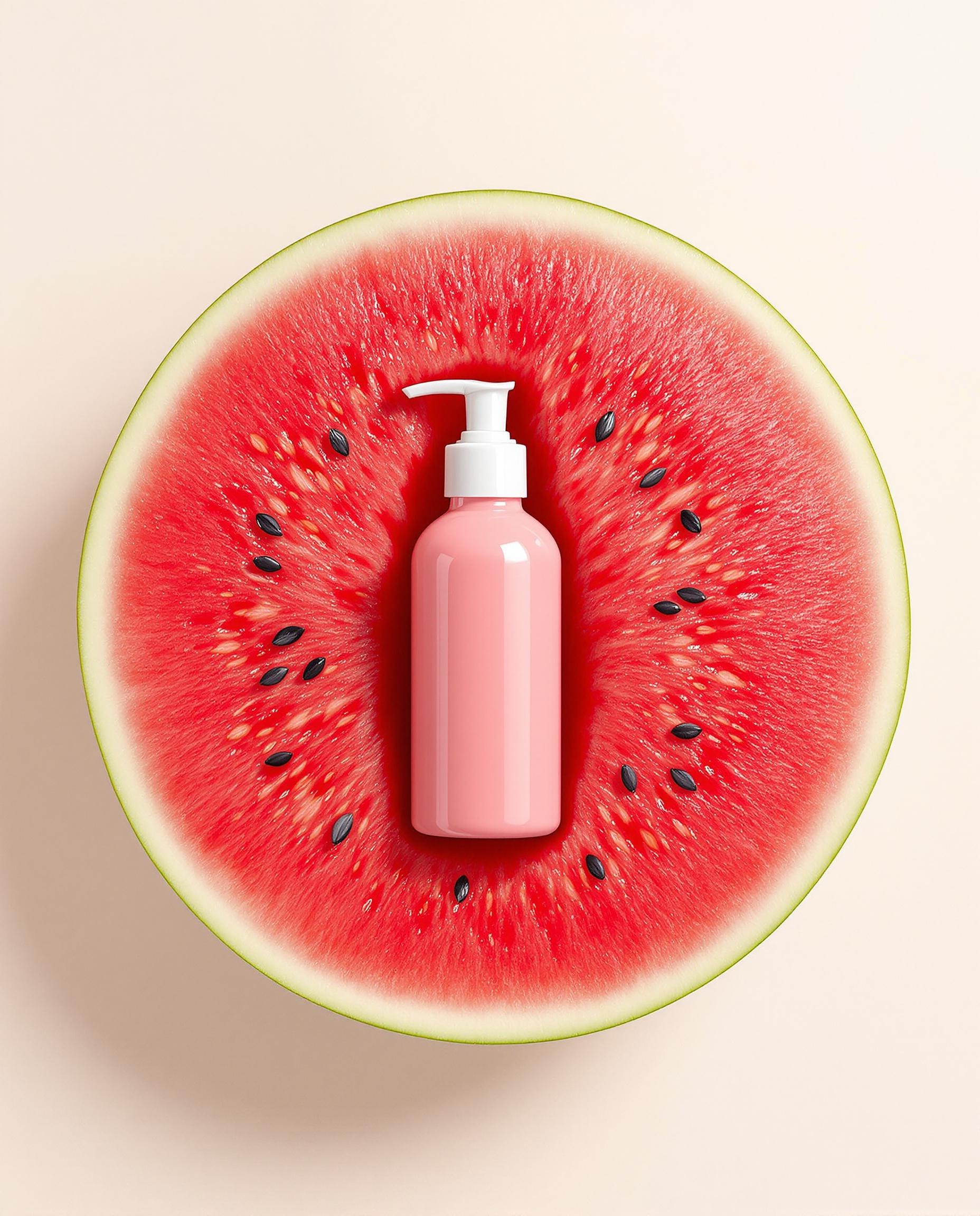 Pump Bottle on Watermelon Photo on Lummi
