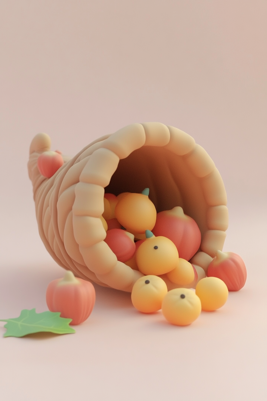 Stylized Cornucopia 3D Image on Lummi