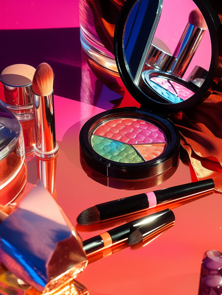 Vibrant Cosmetics Ensemble with Luxe Fish Scale Palette Photo on Lummi