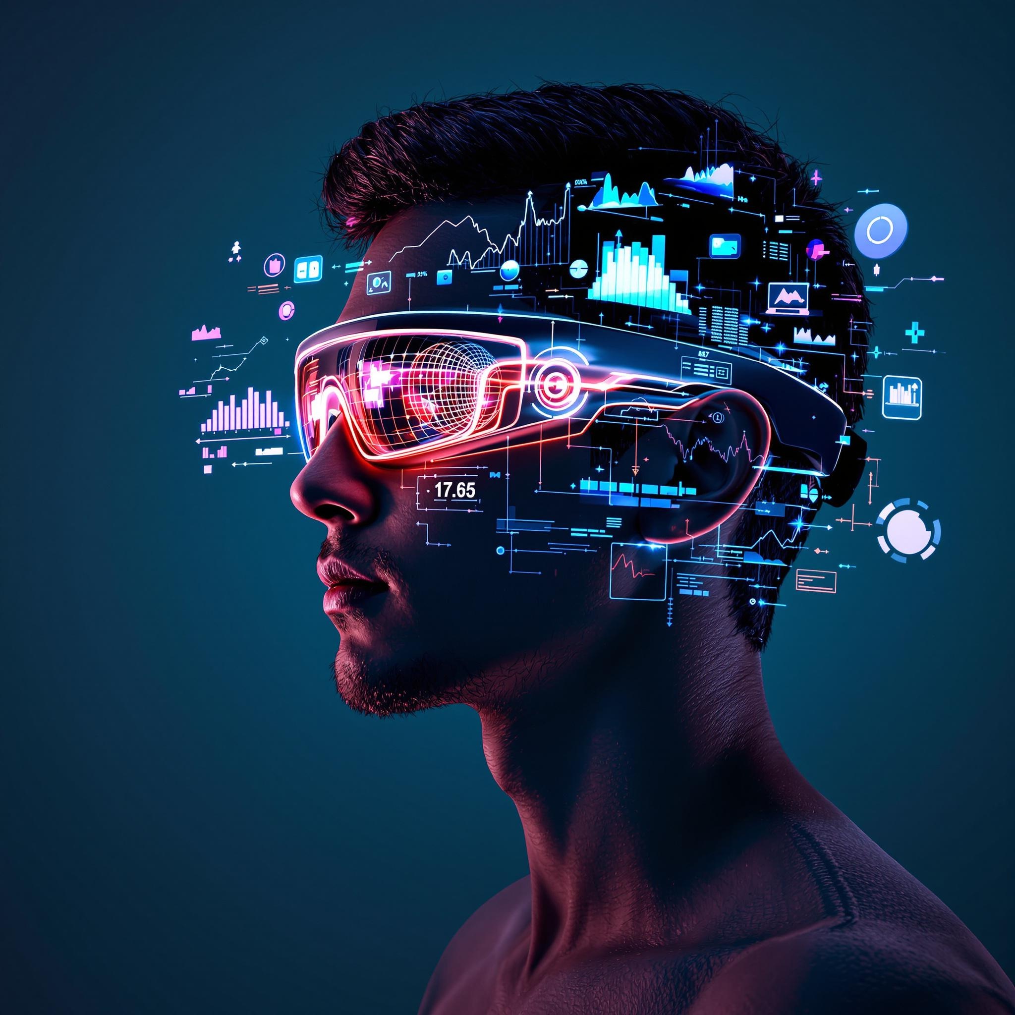 Futuristic AR Portrait Illustration on Lummi