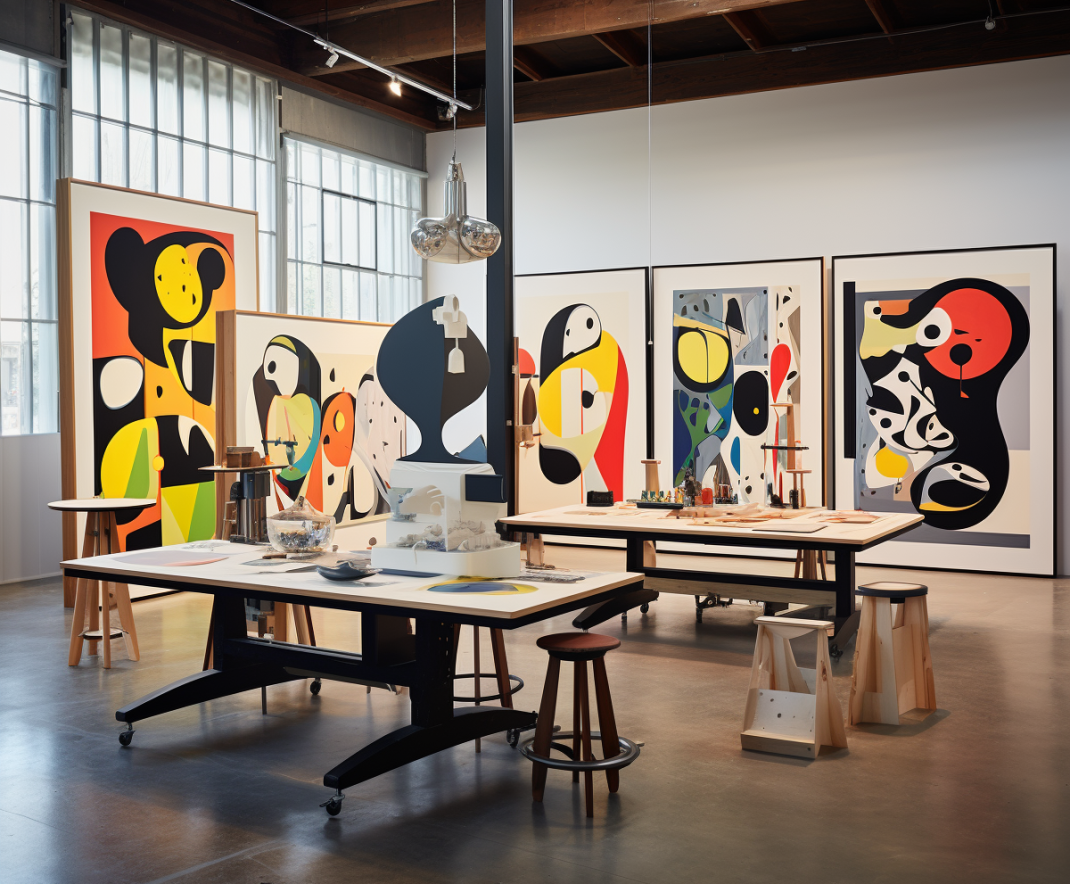Vibrant Abstract Art Studio Loft Photo on Lummi
