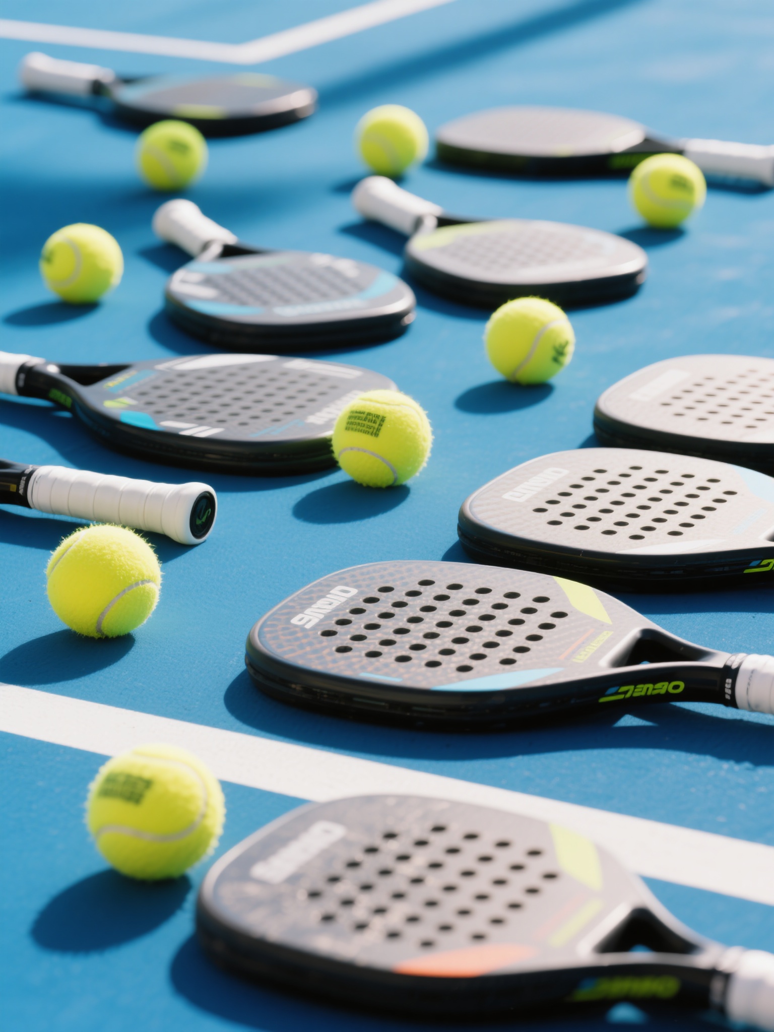 Padel Equipment on Court Photo on Lummi
