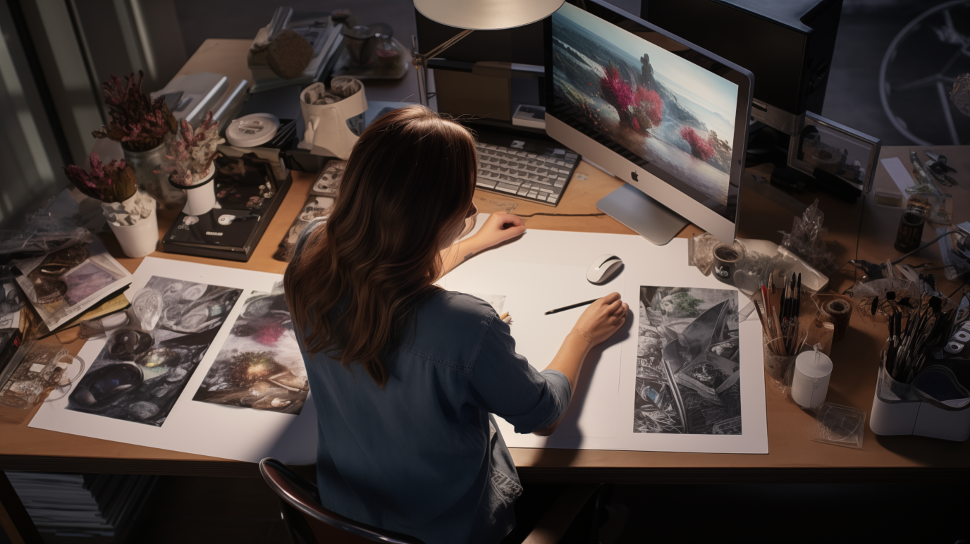 Artist at Work: Creative Process in Motion Photo on Lummi