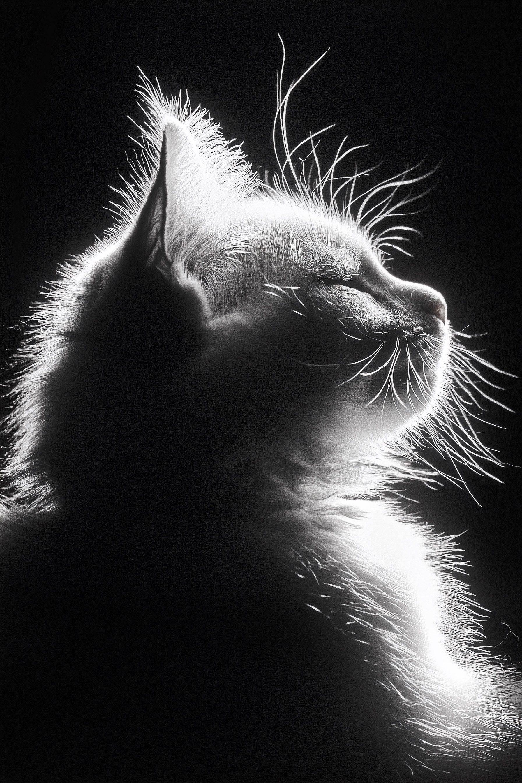 Dramatic Cat Profile Photo on Lummi