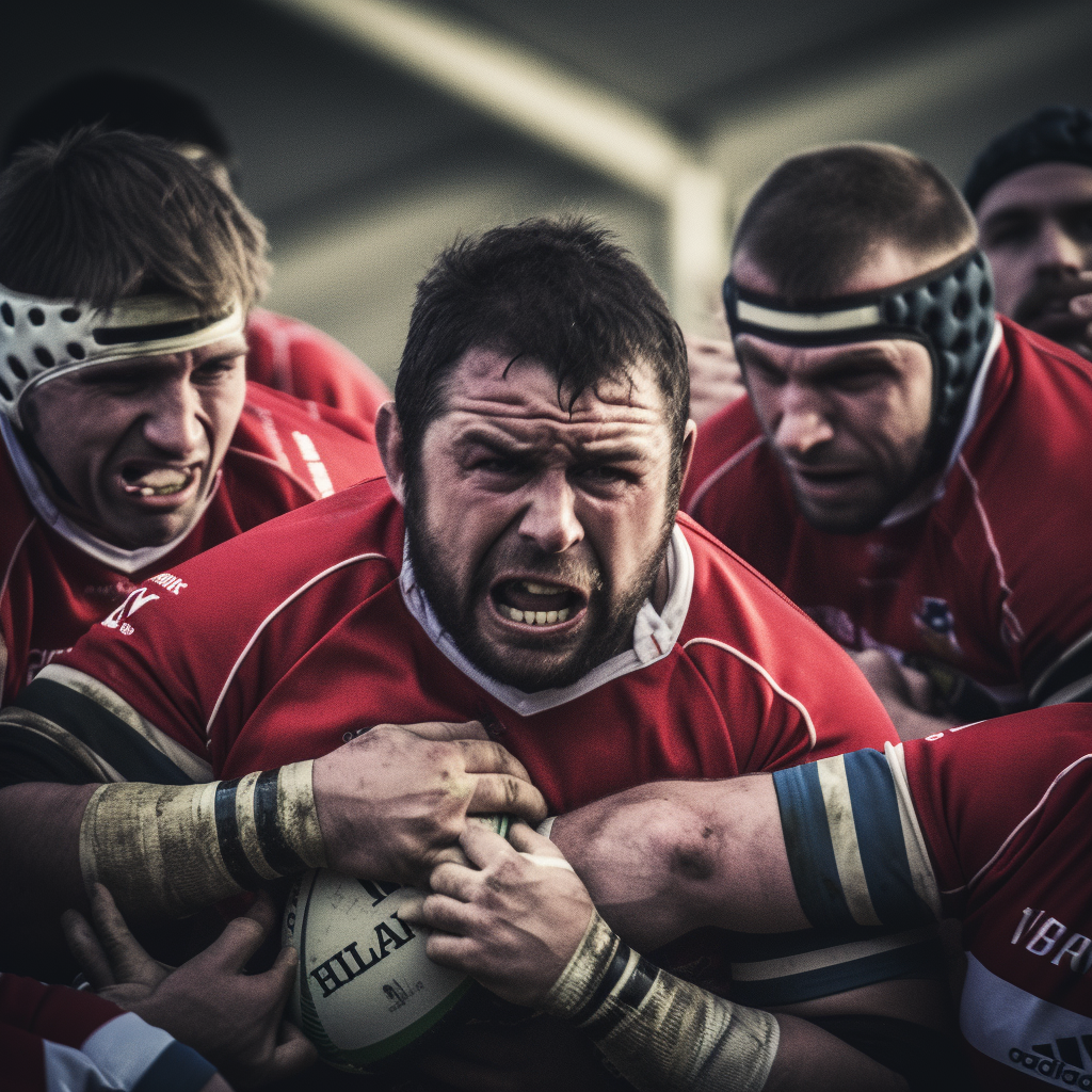Red Determination on the Rugby Field Photo on Lummi