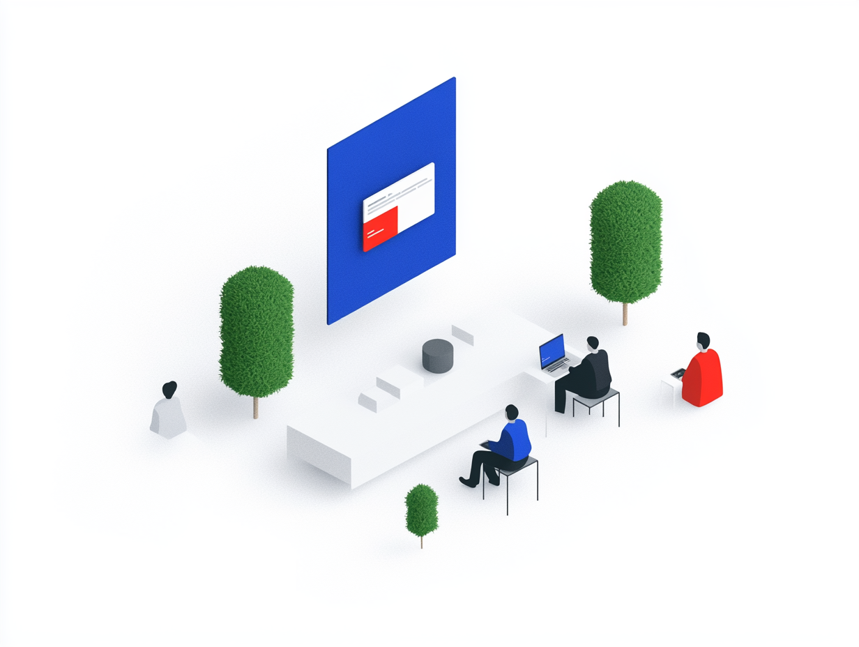 Abstract Collaborative Workspace 3d Image On Lummi