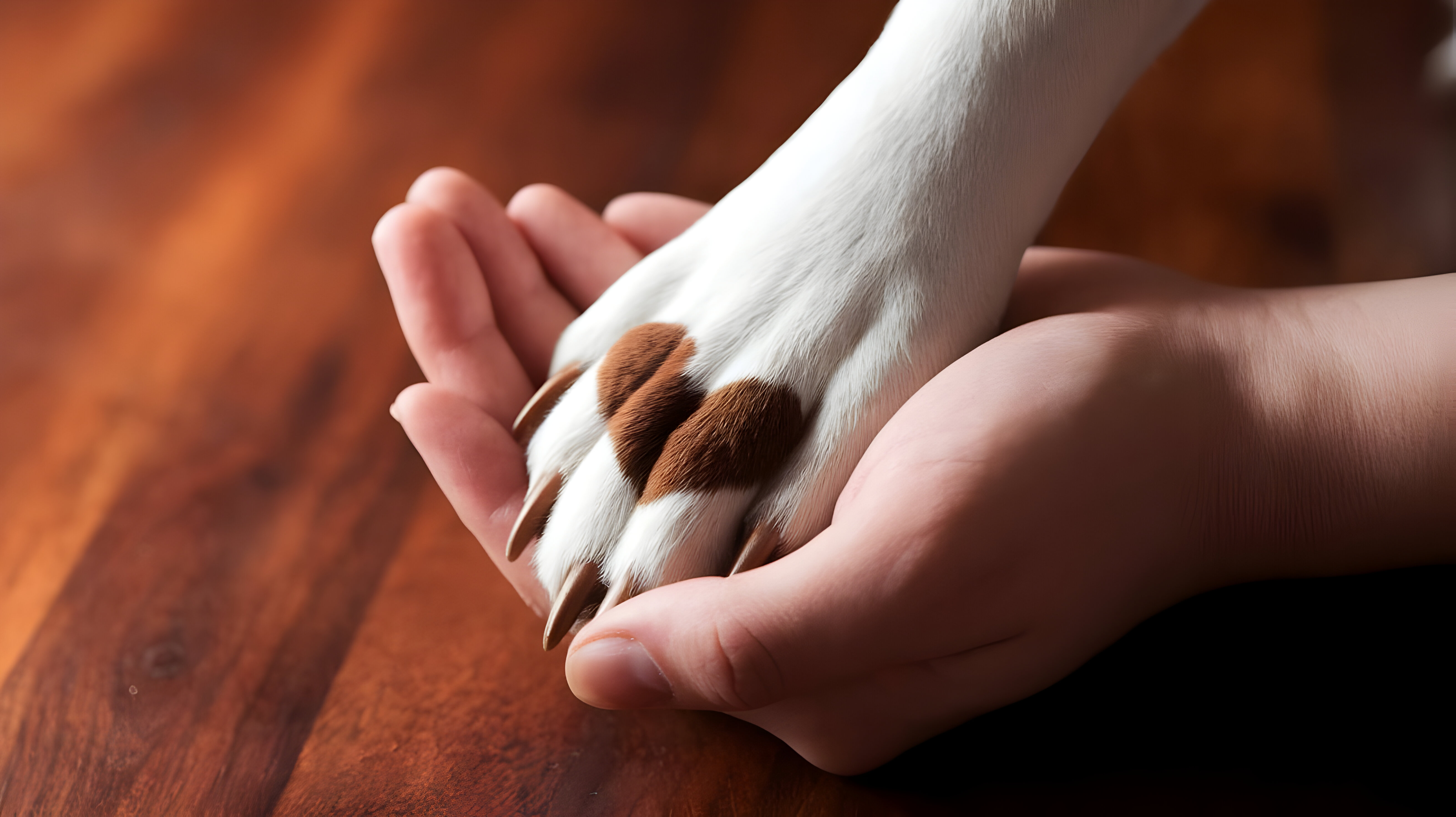 Hand Holding Dog's Paw Photo on Lummi