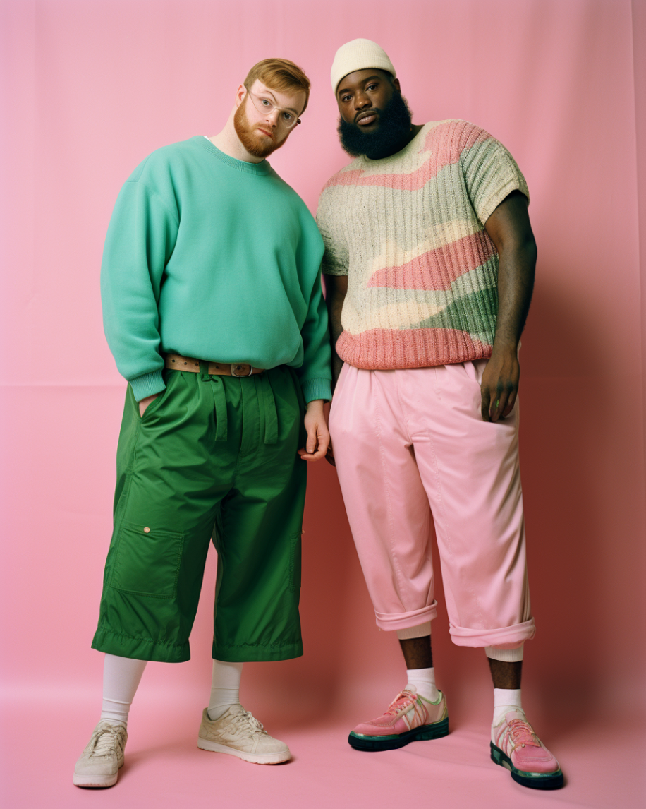 Trendy Duo in Monochromatic Harmony Photo on Lummi