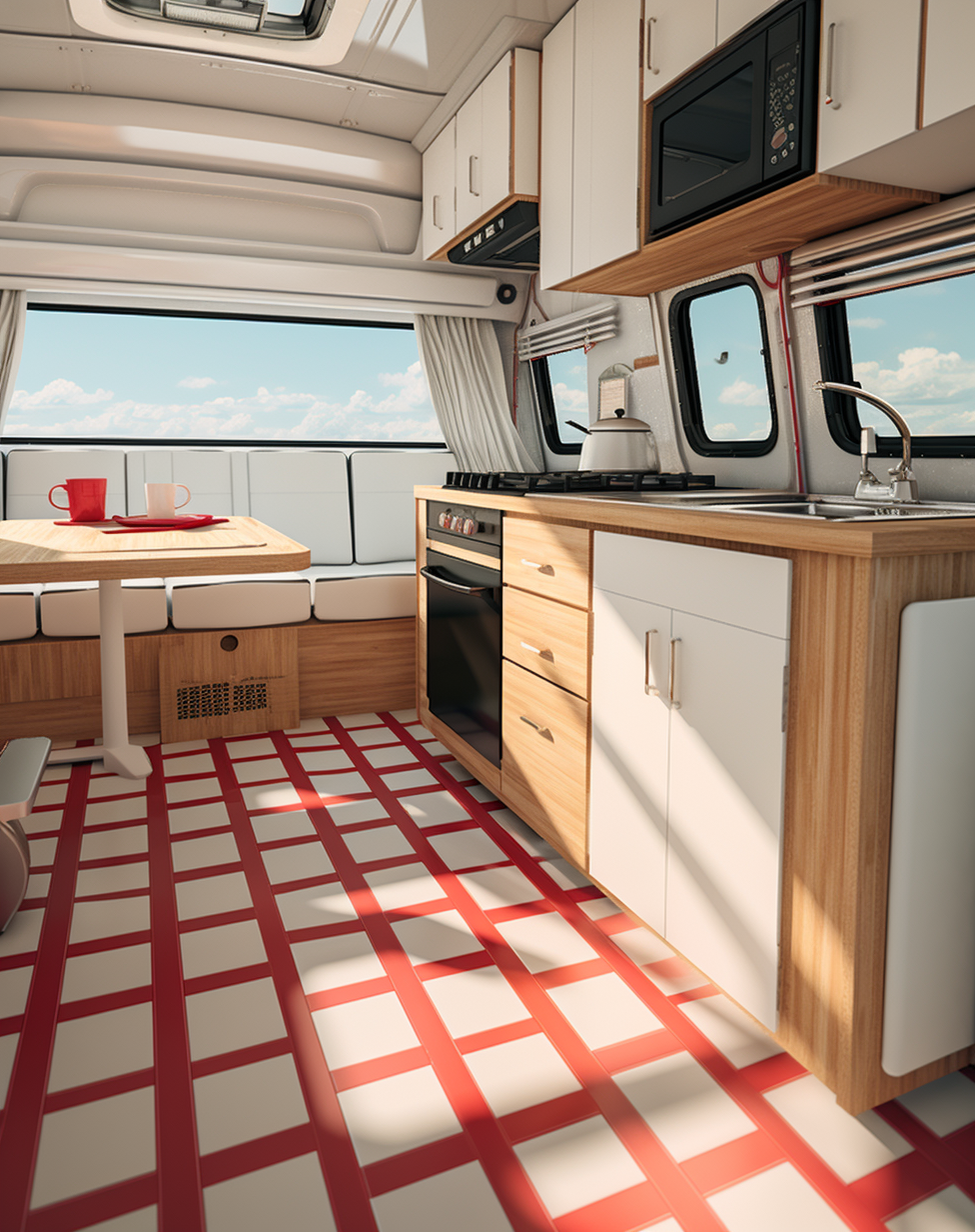 Cozy Modern Kitchenette in Tranquil RV Photo on Lummi