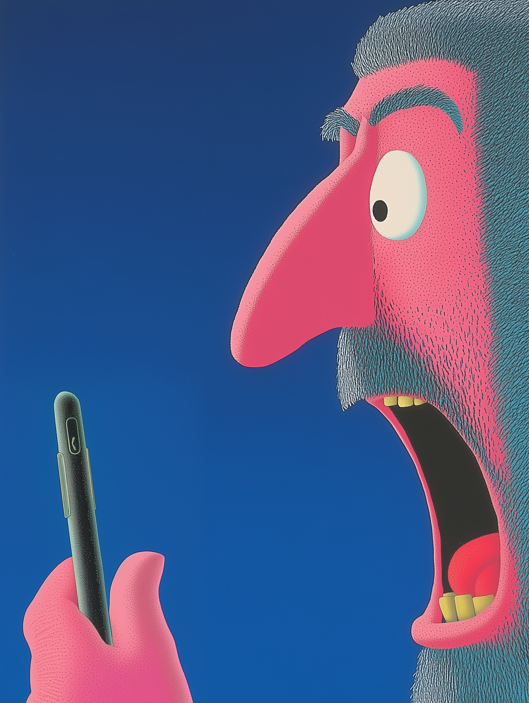 Cartoon Shocked Character Illustration on Lummi