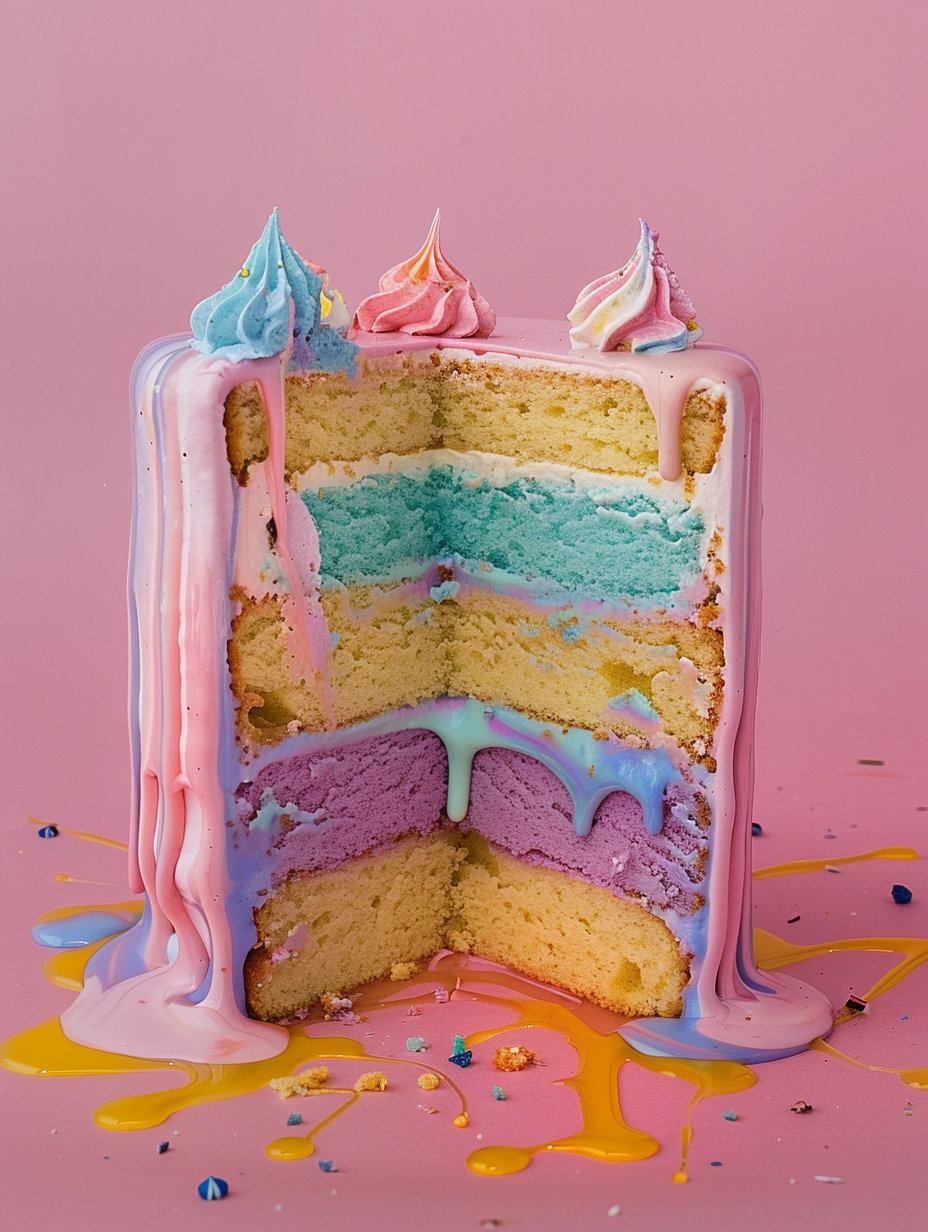 Vibrant Layered Celebration Cake Photo on Lummi