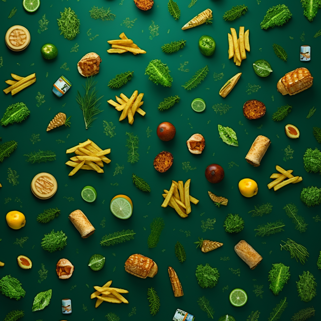 Fast-Food Symphony with Nature's Touch Photo on Lummi