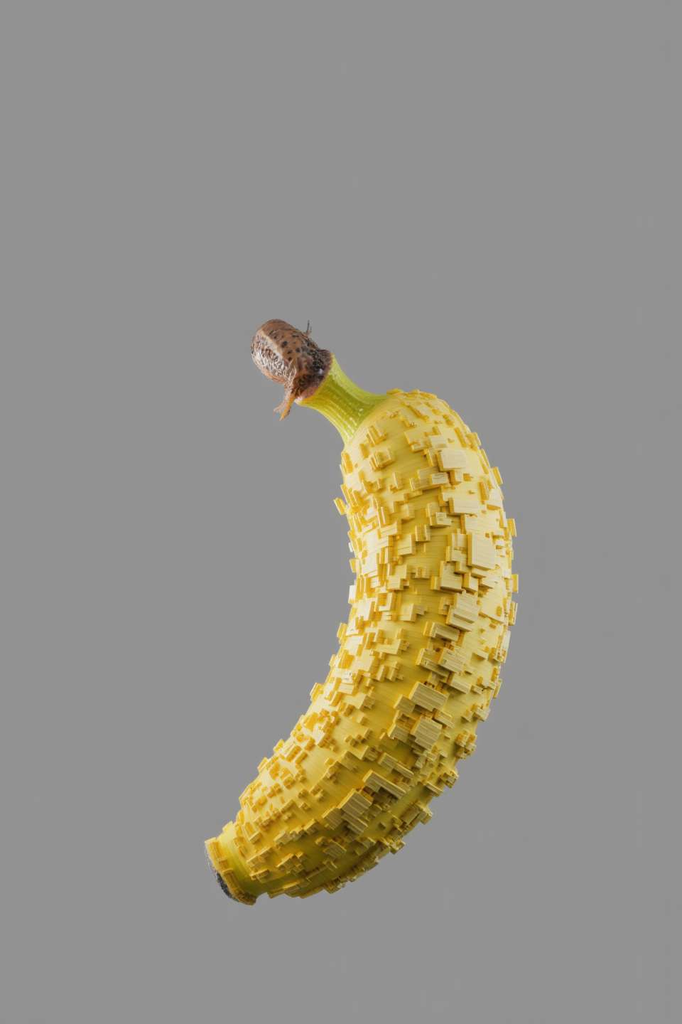 Pixelated Banana Art 3D Image on Lummi