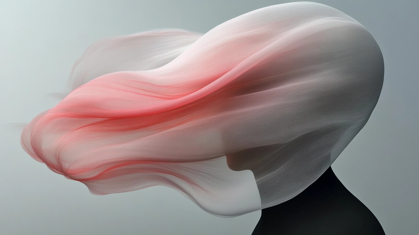 Silhouette with Translucent Fabric Illustration on Lummi
