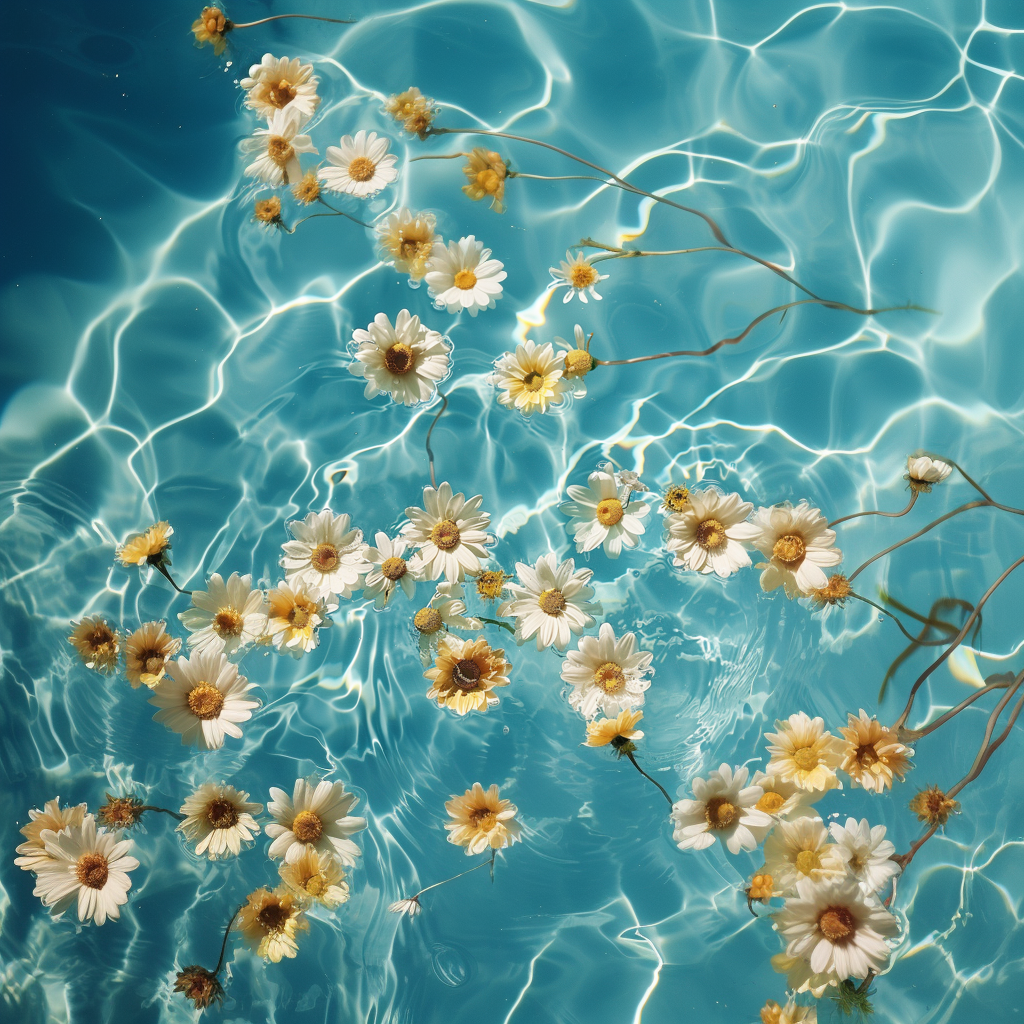Daisies on Water Photo on Lummi