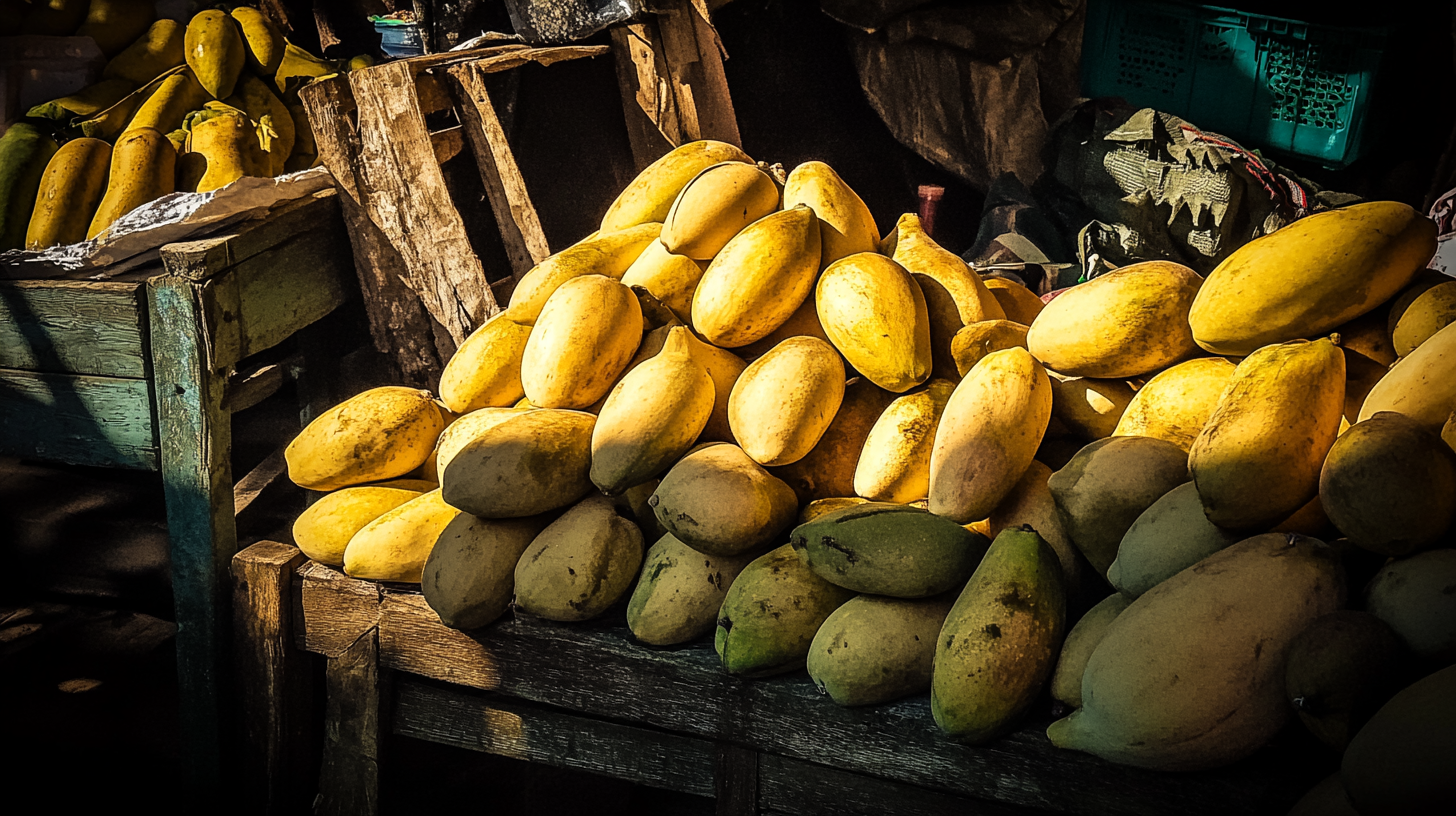 Vibrant Mango Display Photo on Lummi