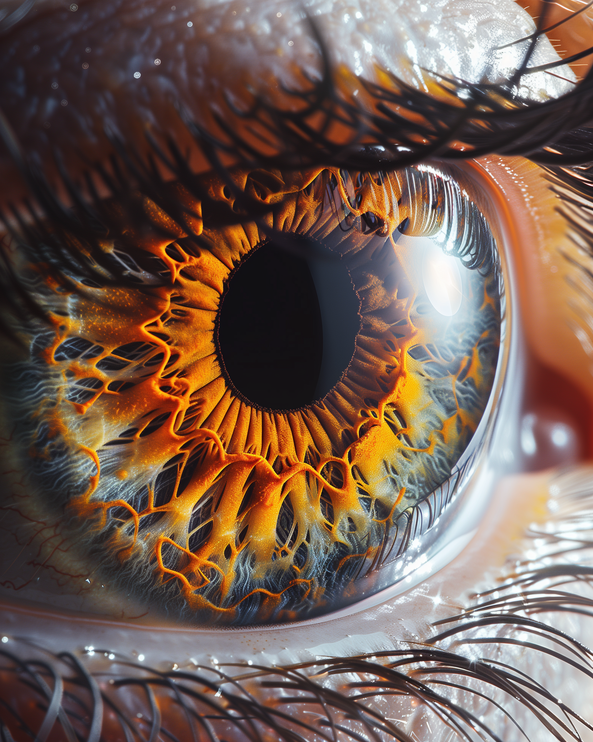 Hyper-Realistic Human Eye Close-Up Photo on Lummi