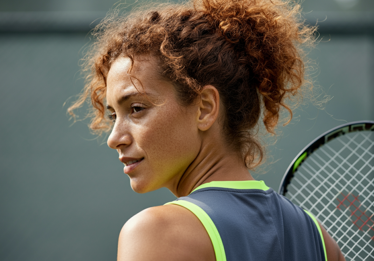Focused Tennis Player Photo on Lummi