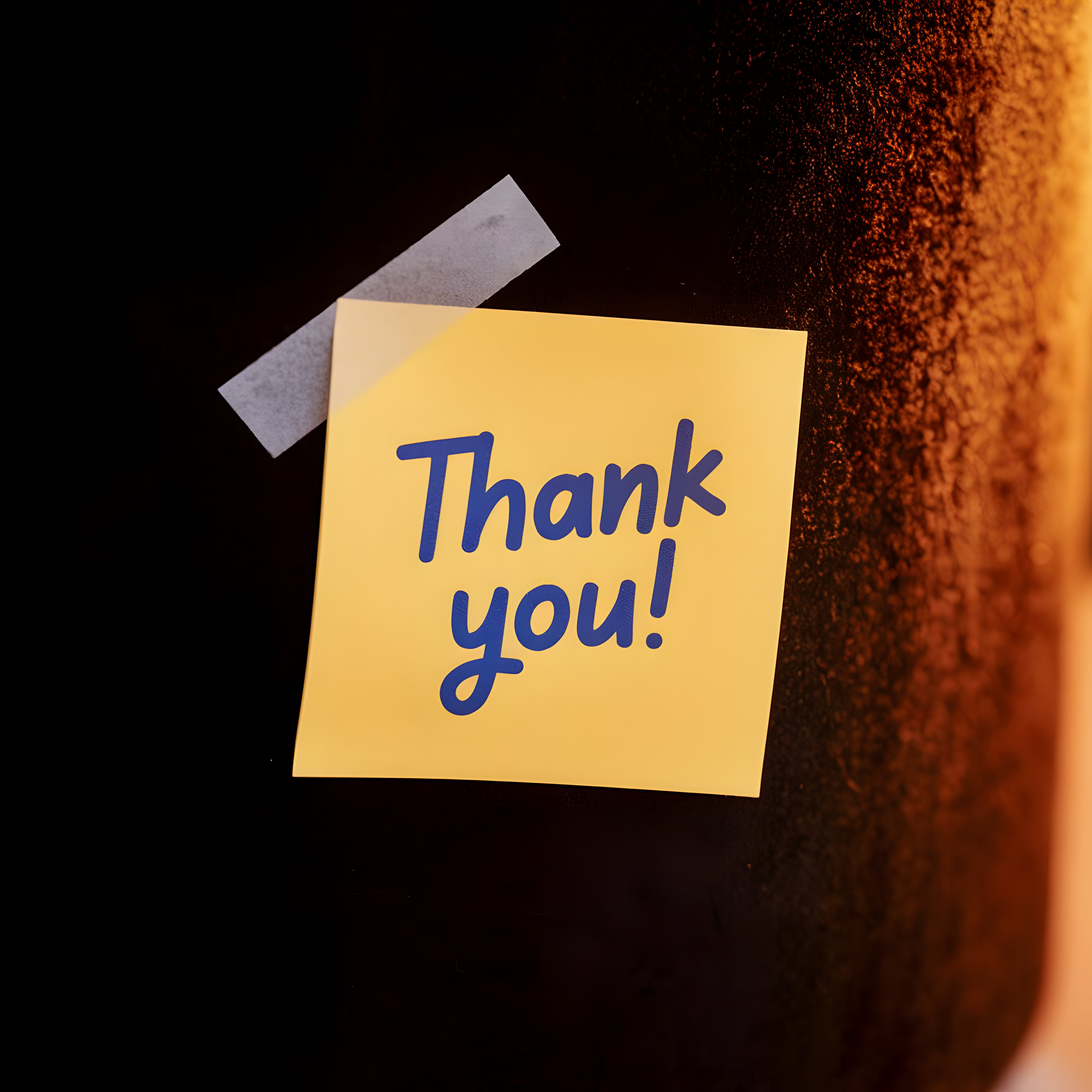 Thank You Sticky Note Photo on Lummi