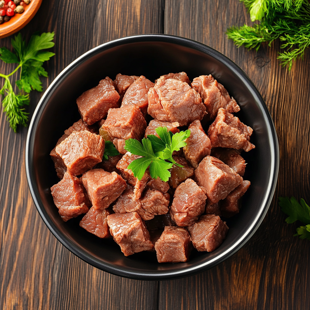 Fresh Beef Cubes with Parsley Photo on Lummi
