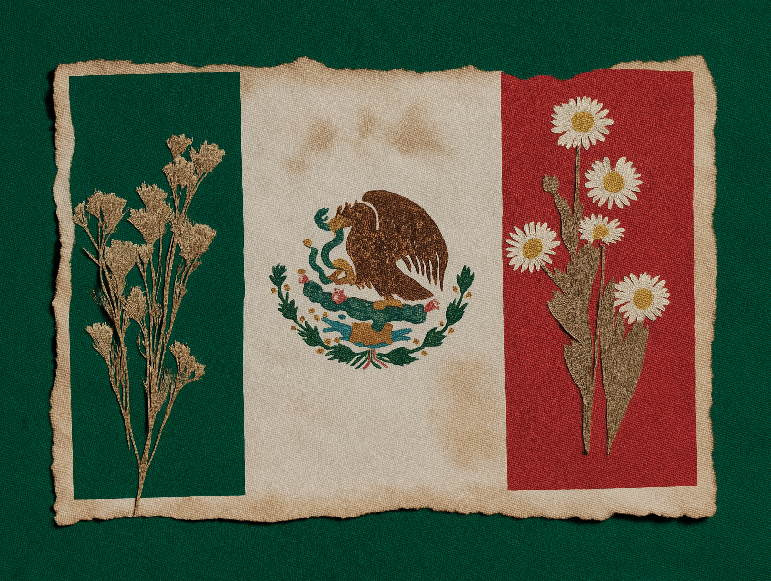 Mexican Flag Artwork Illustration on Lummi