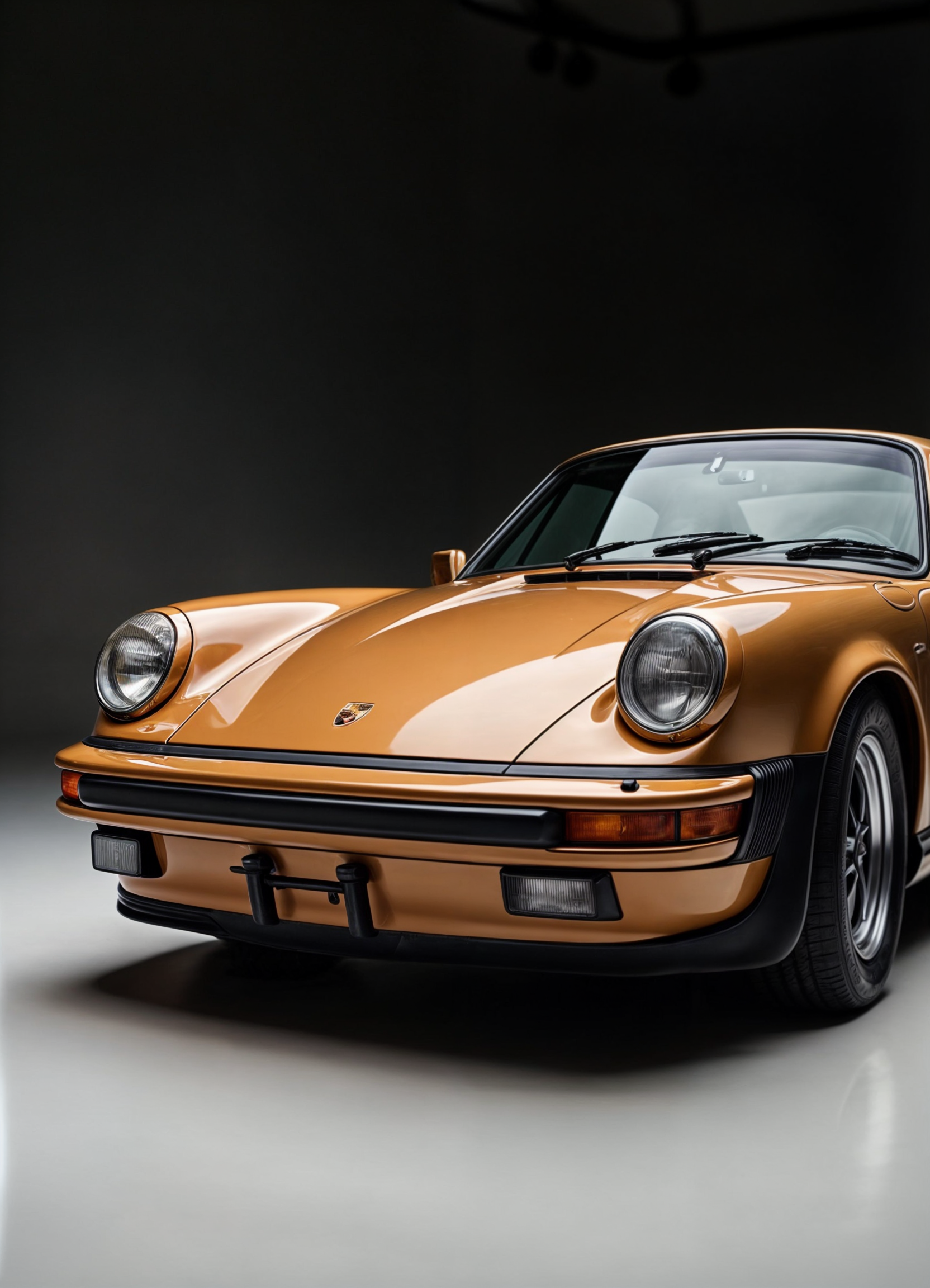 Golden Porsche Studio Shot Photo on Lummi