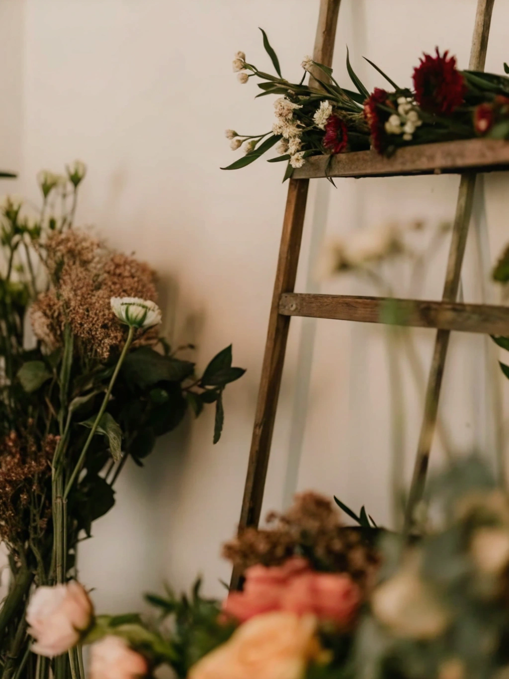 Rustic Floral Ladder Photo on Lummi