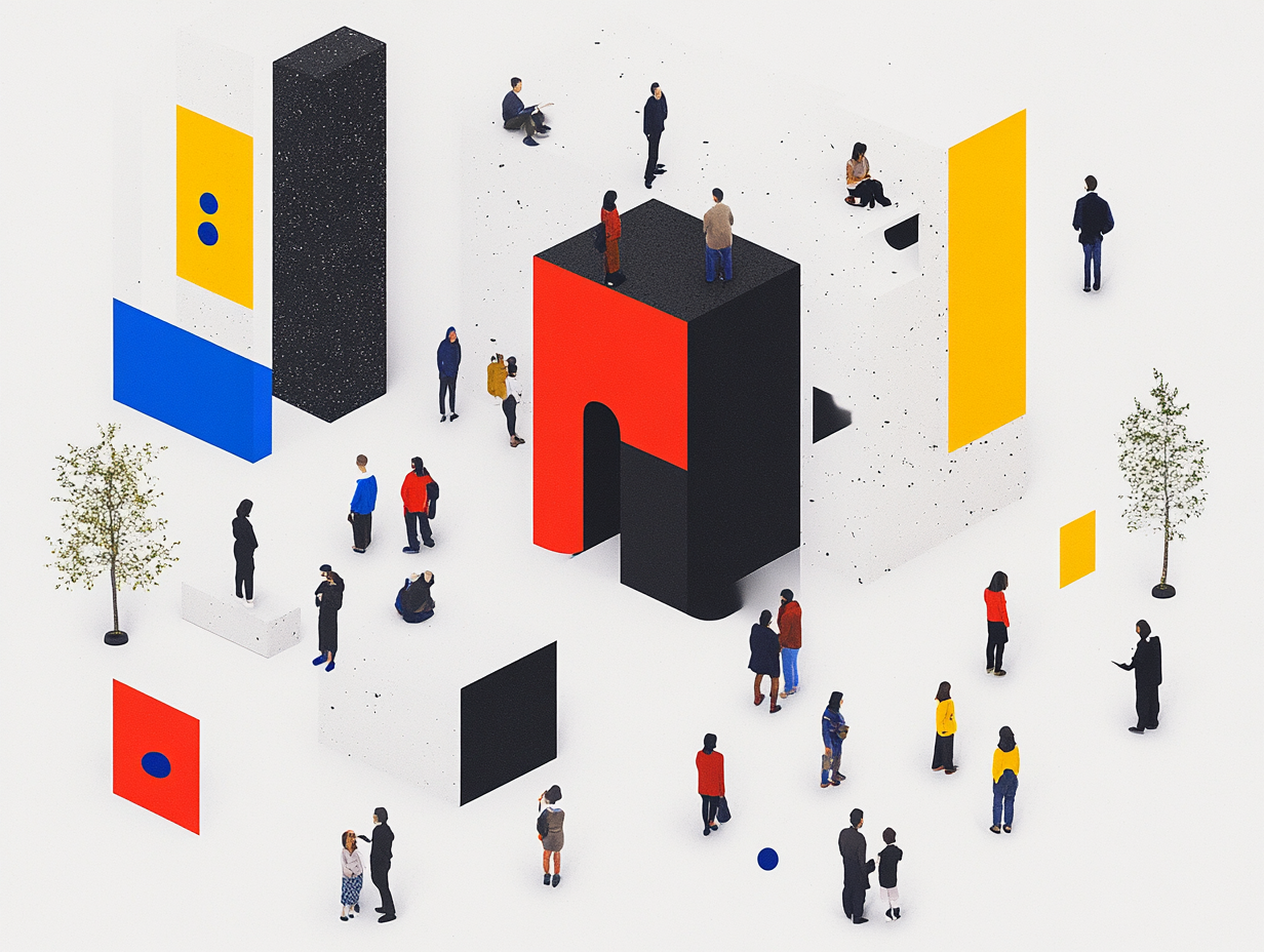 Abstract Urban Interaction Illustration on Lummi