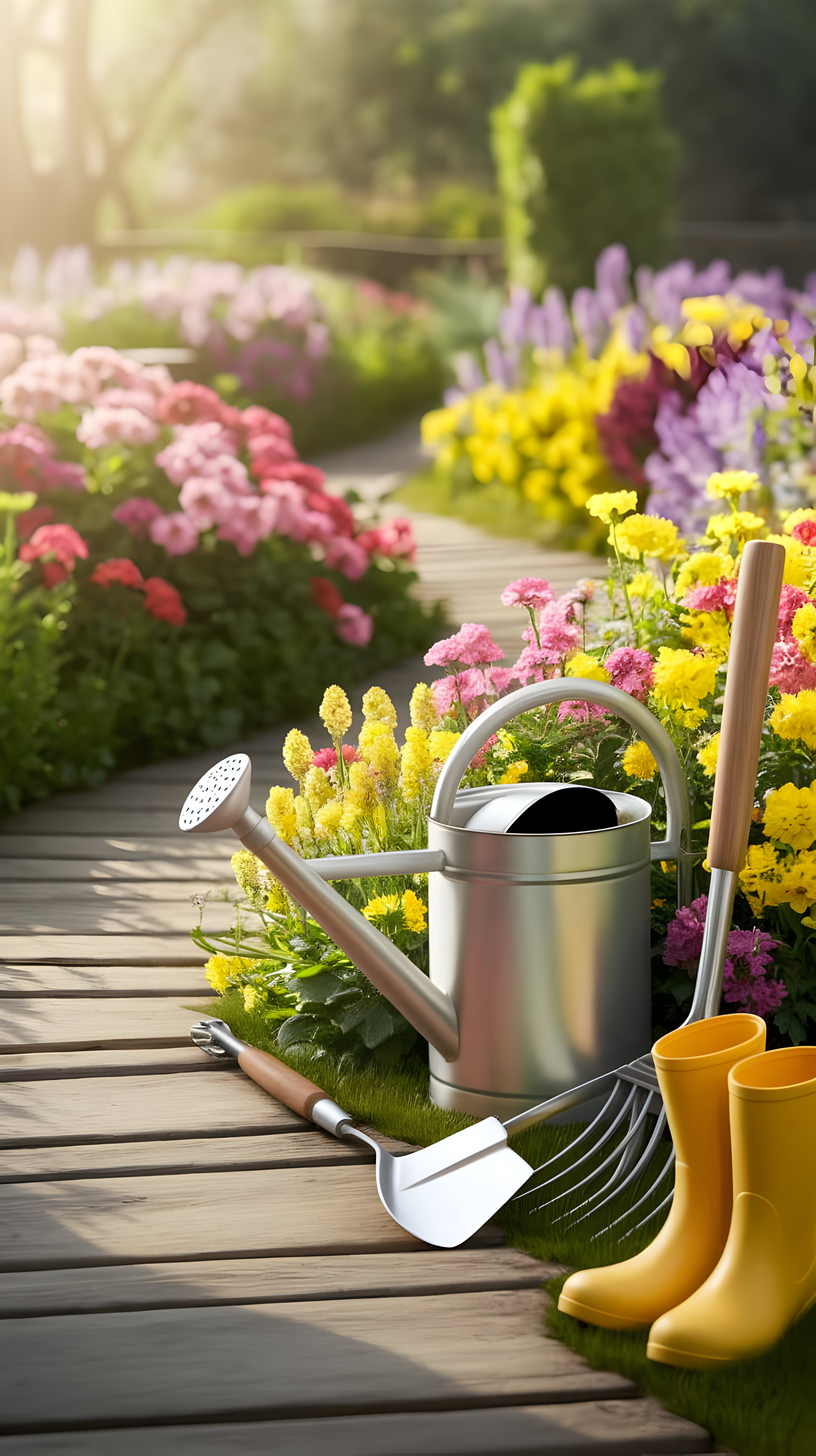 Vibrant Garden Scene Photo on Lummi
