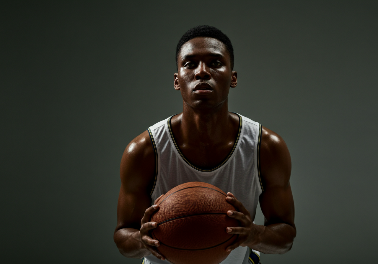 Focused Basketball Player Photo on Lummi