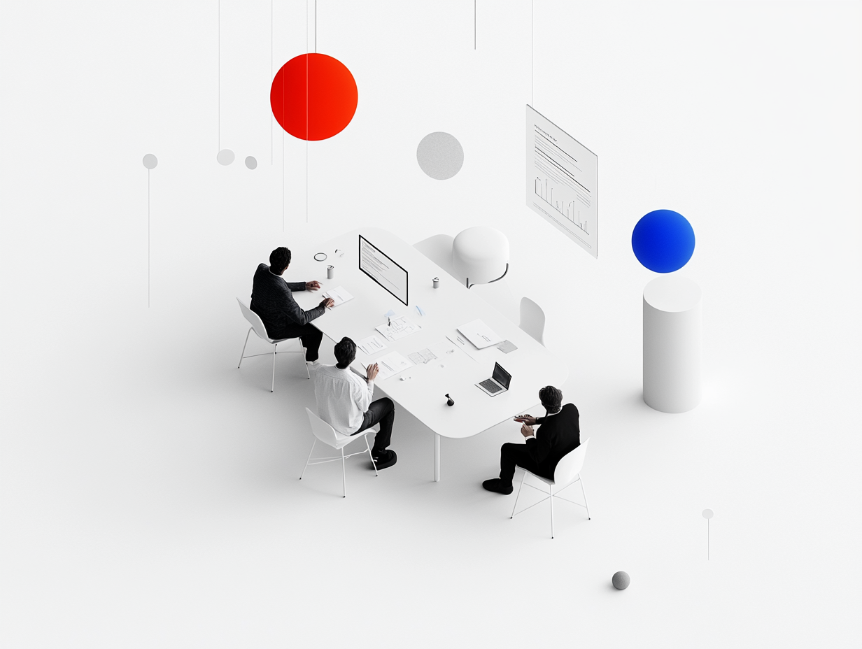 Minimalist Office Meeting Illustration on Lummi