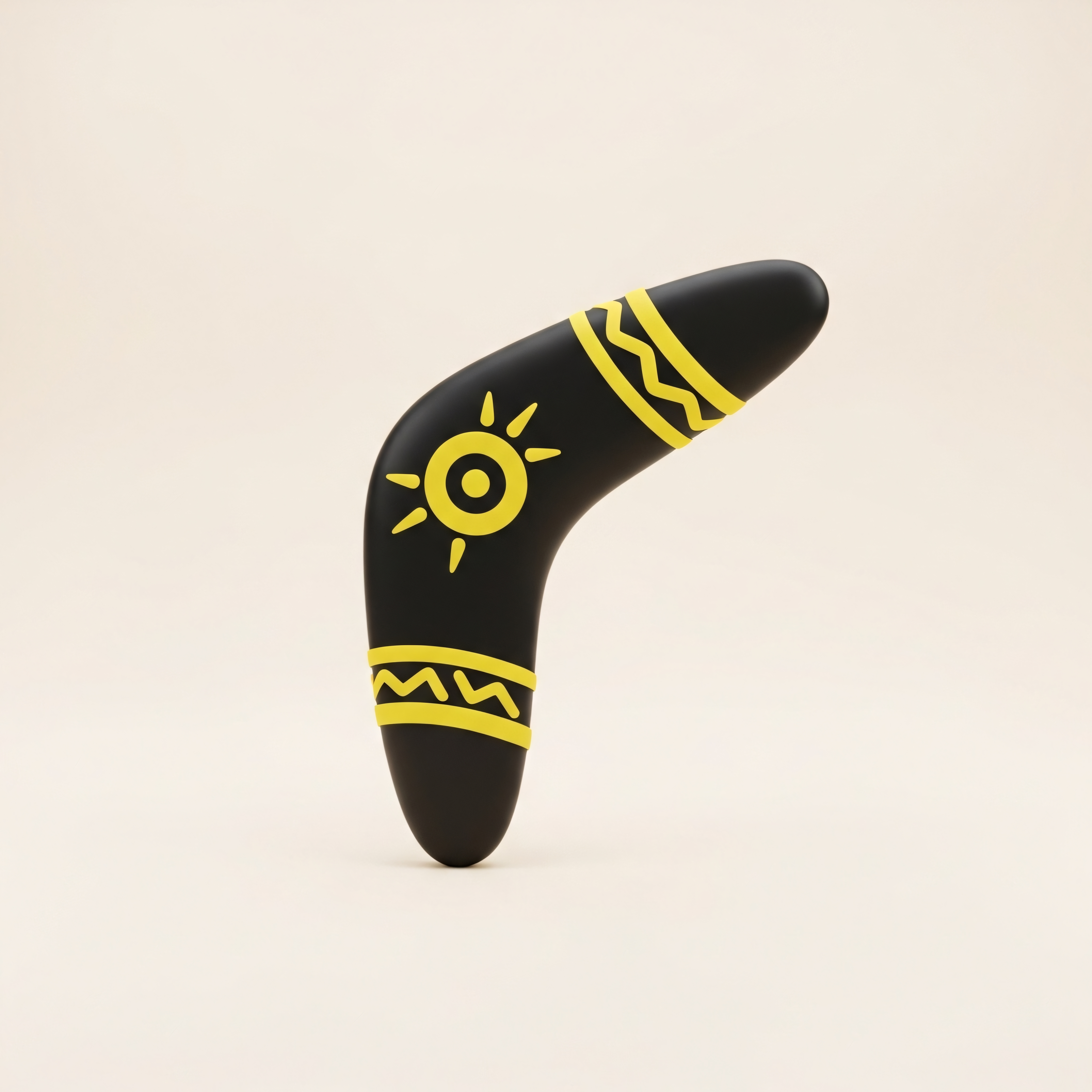 Tribal Boomerang Art 3D Image on Lummi