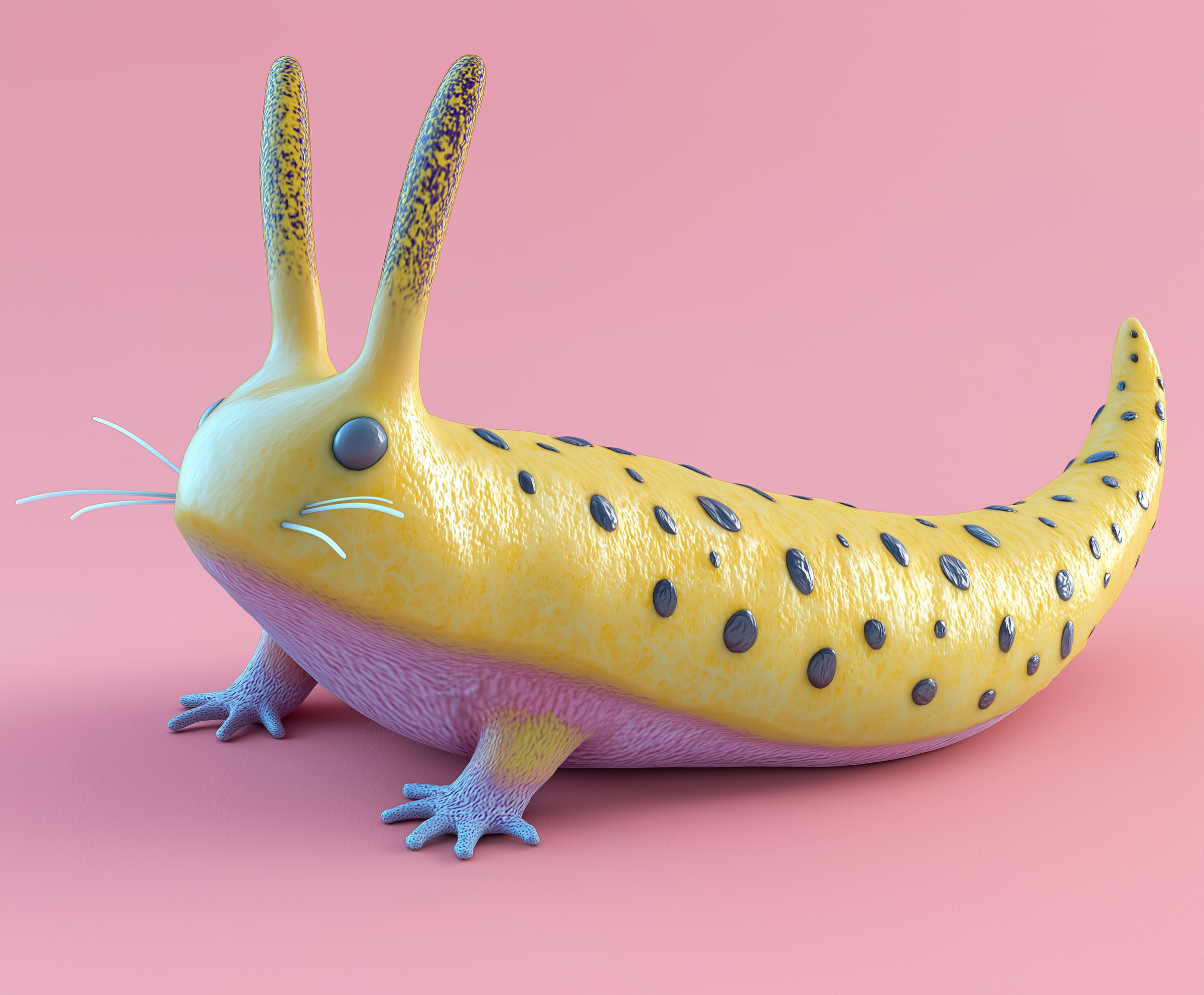 Lummi 3D - Whimsical Slug-Rabbit Creature