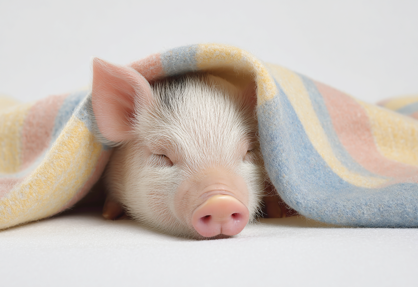 Sleeping Piglet Scene Photo on Lummi