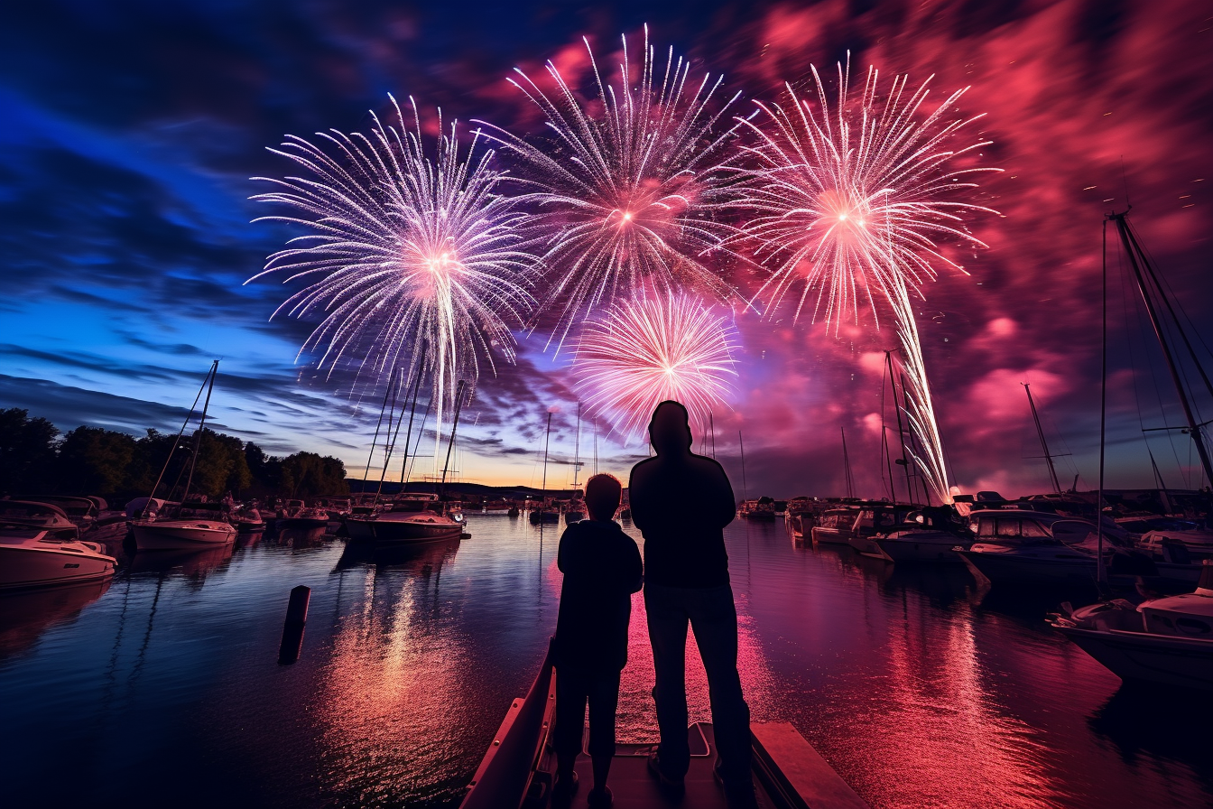 Awe and Wonder at the Marina Fireworks Photo on Lummi