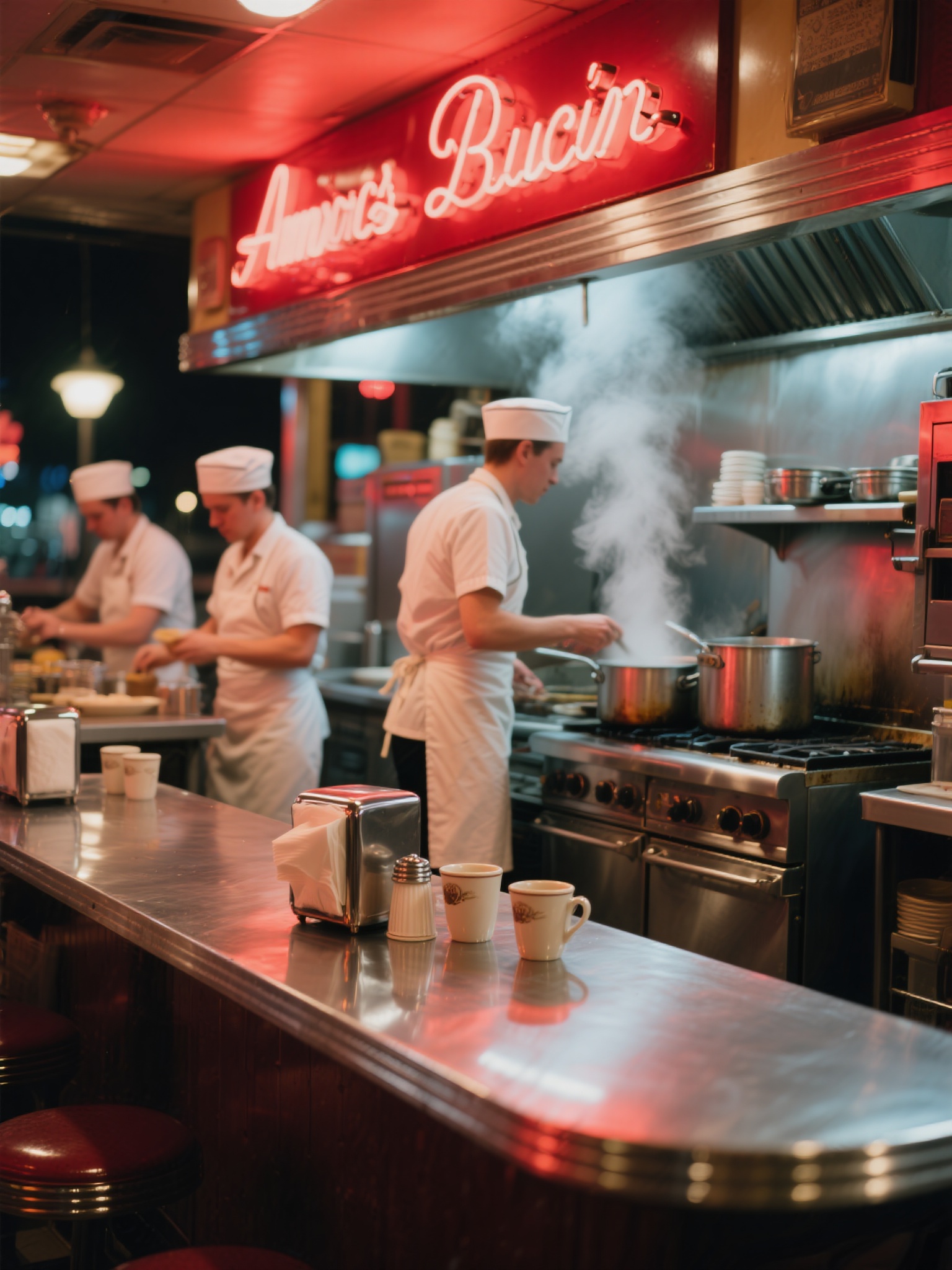 Retro Diner Kitchen Scene Photo on Lummi