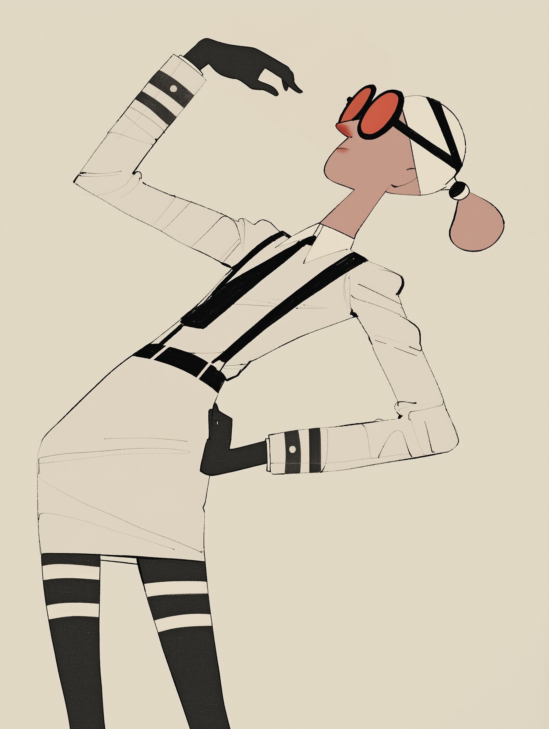 Stylized Human Figure Illustration on Lummi