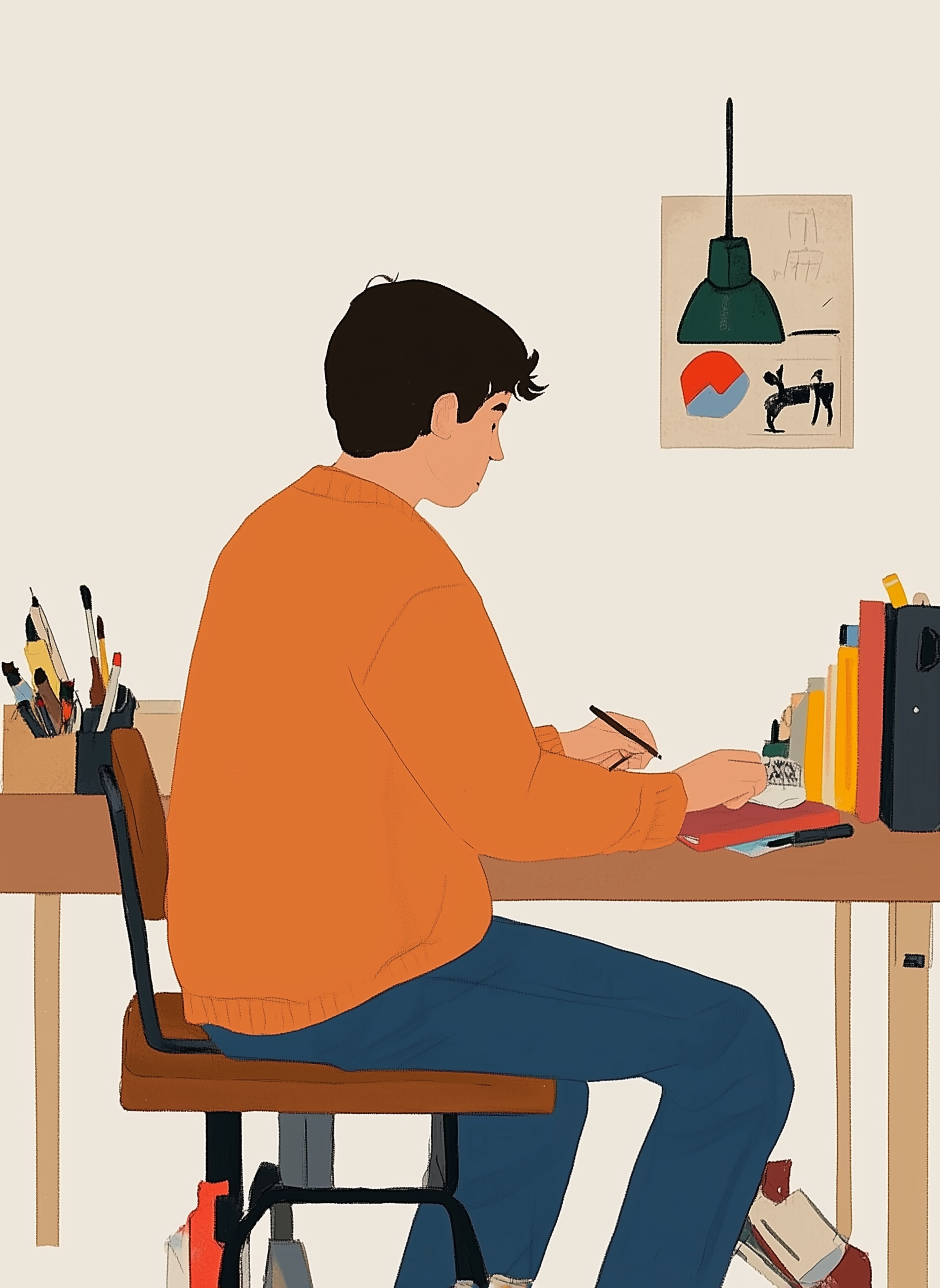 Artist at Work Illustration on Lummi