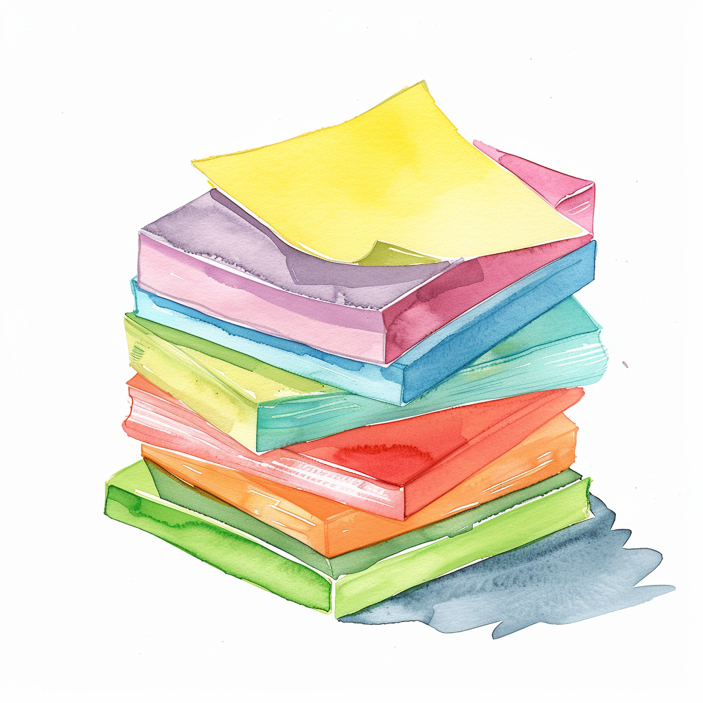 Colorful Sticky Notes Art Illustration on Lummi