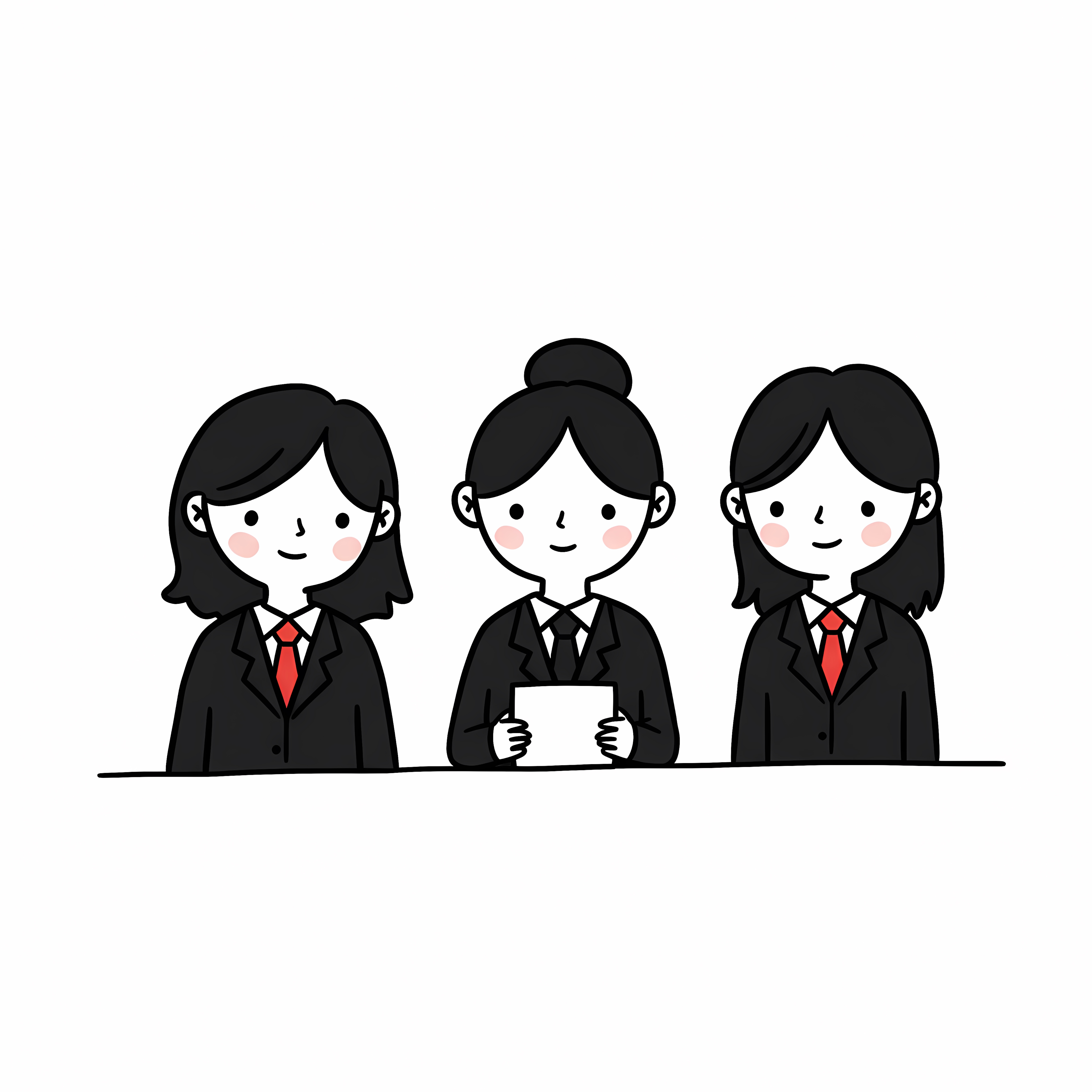 Cartoon Formal Trio Illustration on Lummi