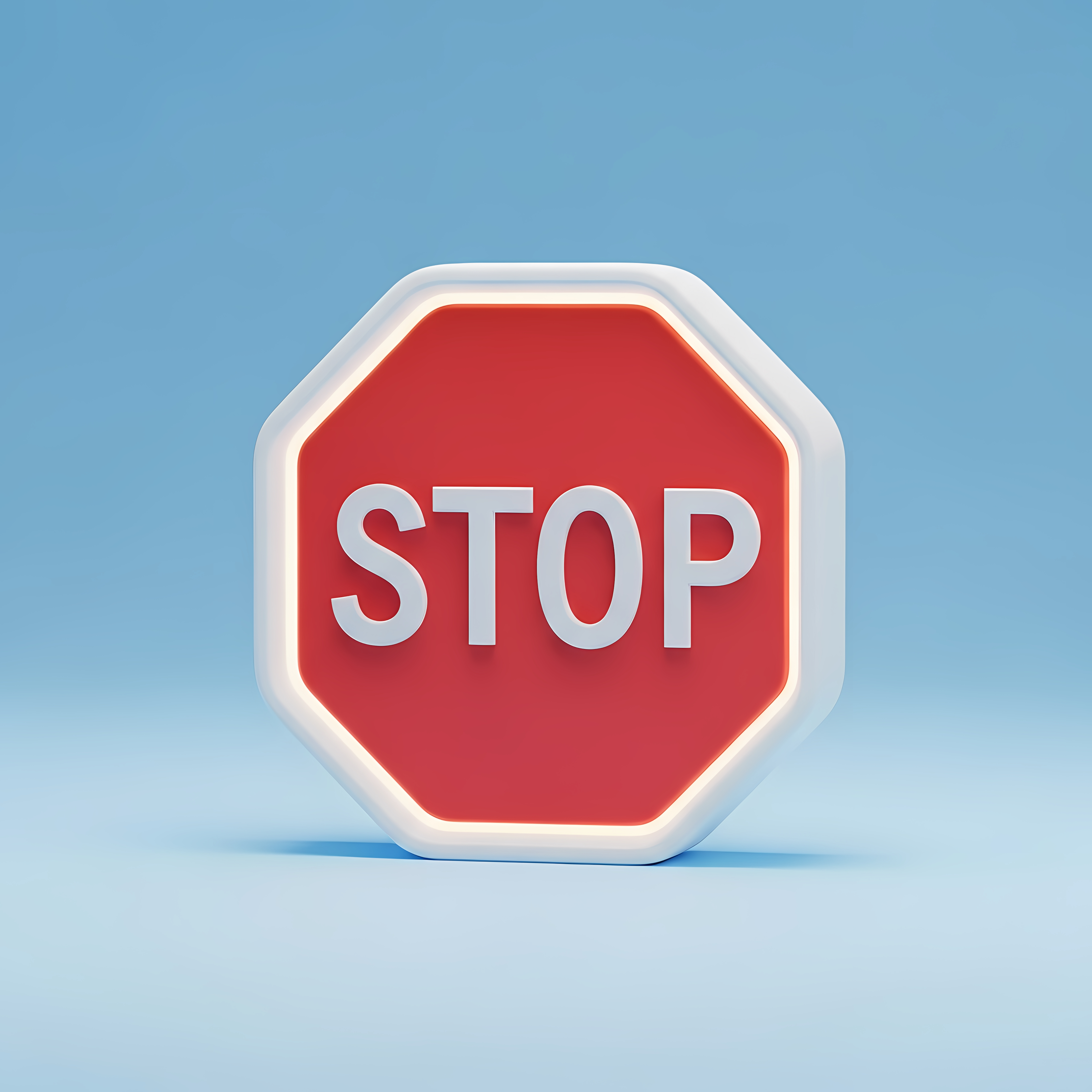 3D Stop Sign Render 3D Image on Lummi