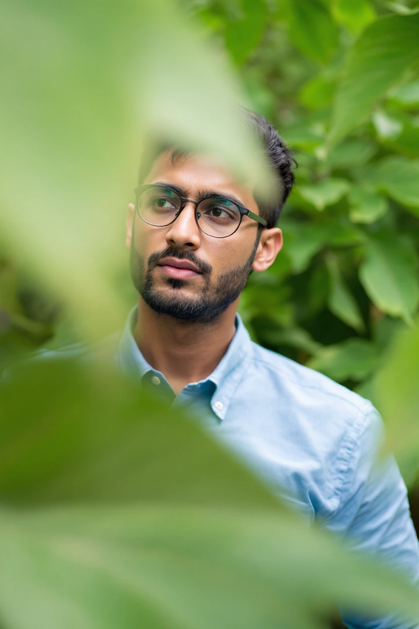 Lummi Photo - Contemplative Man in Nature