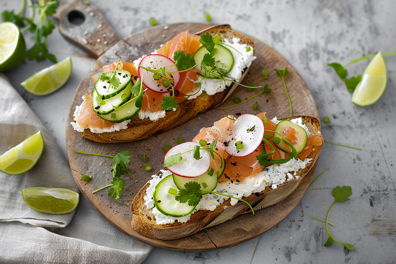 Gourmet Open-faced Sandwiches Photo on Lummi