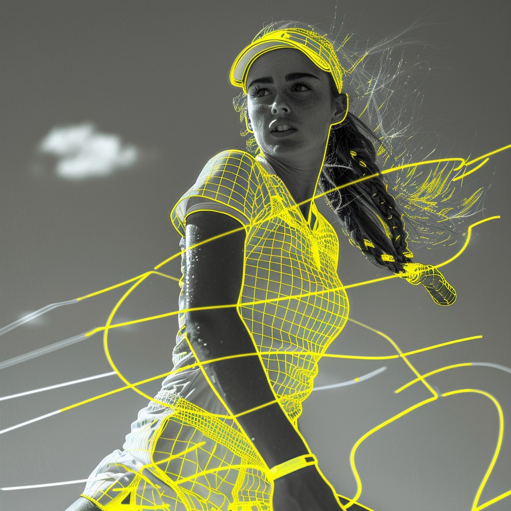 Dynamic Wireframe Athlete Photo on Lummi