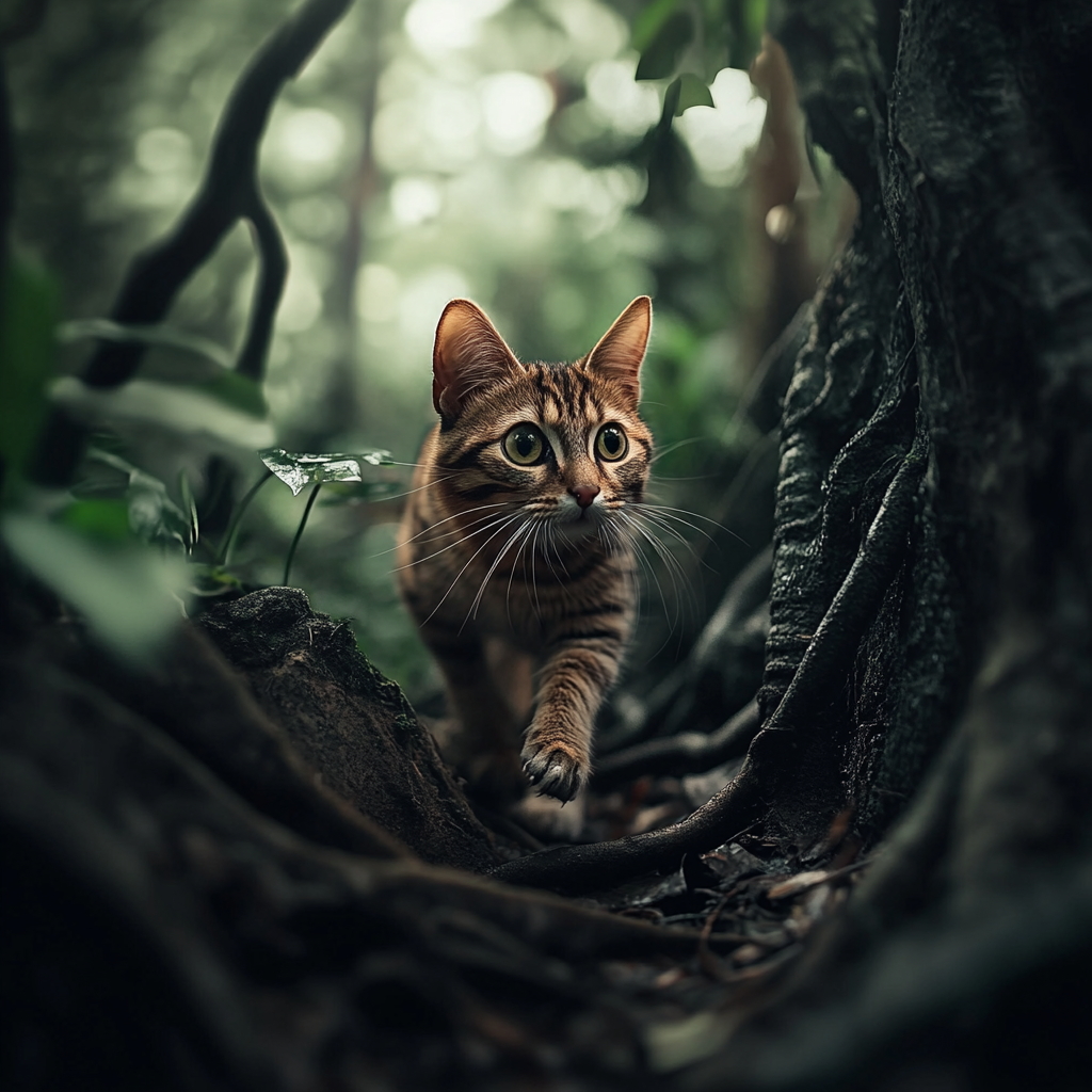 Cat in Forest Photo on Lummi