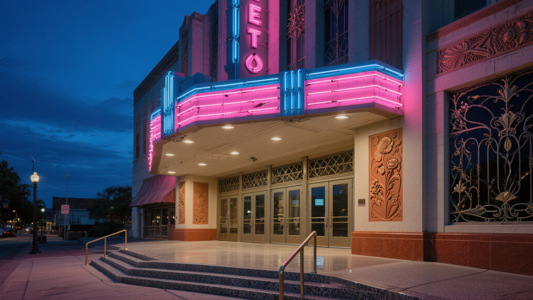 Neon Theater Entrance Photo on Lummi